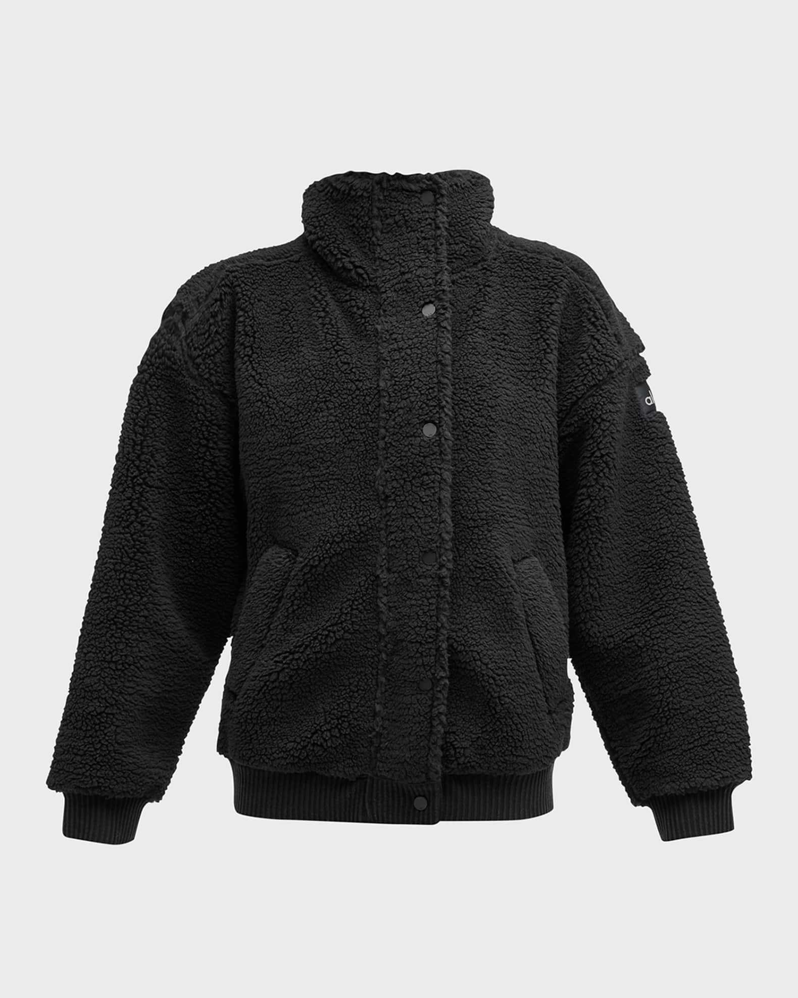 Alo Yoga Sherpa Varsity Jacket | Neiman Marcus
