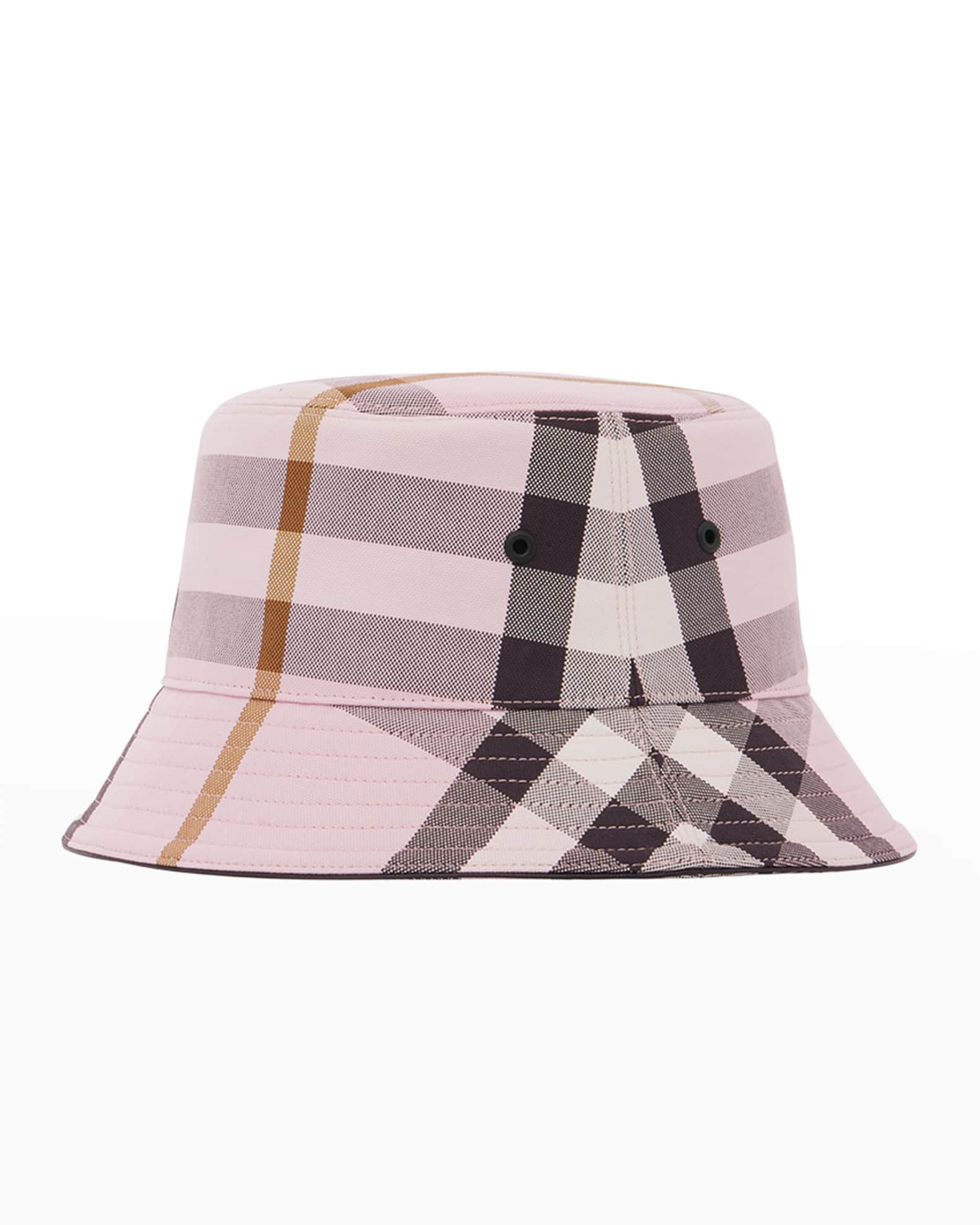 Burberry Giant Check Canvas Bucket Hat | Neiman Marcus