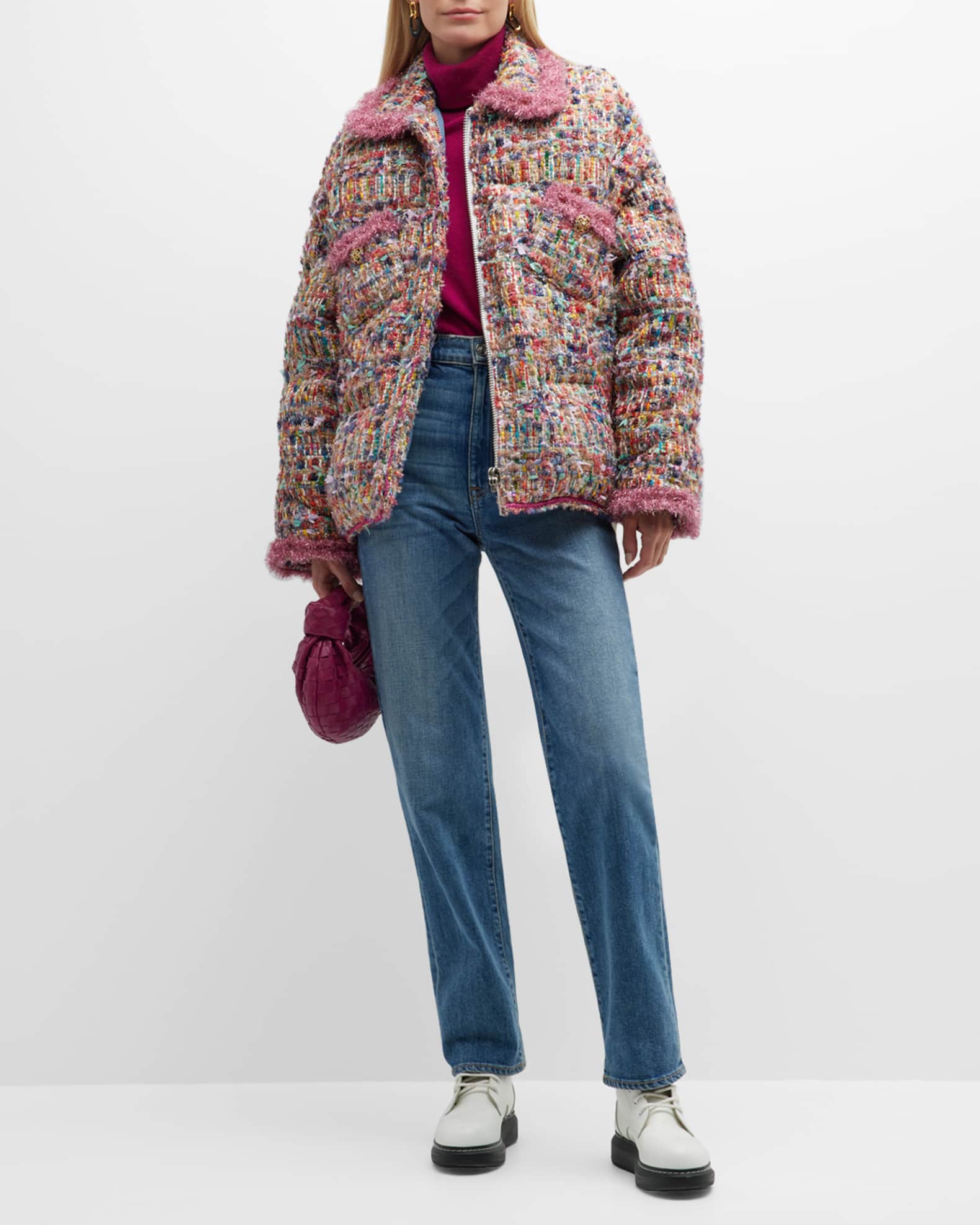 Khrisjoy Puff Killer Tweed Down Jacket | Neiman Marcus