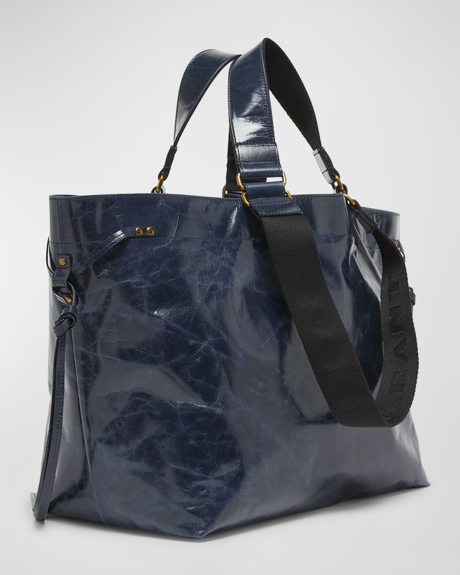 Isabel Marant Wardy Double-Handle Leather Tote Bag | Neiman Marcus