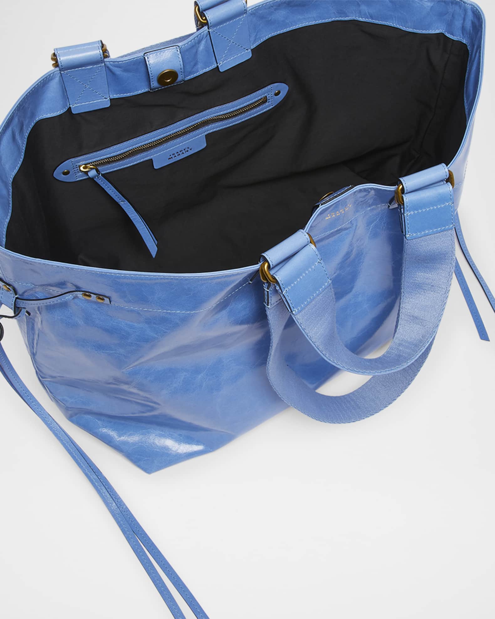 Isabel Marant Wardy Double-Handle Leather Tote Bag | Neiman Marcus