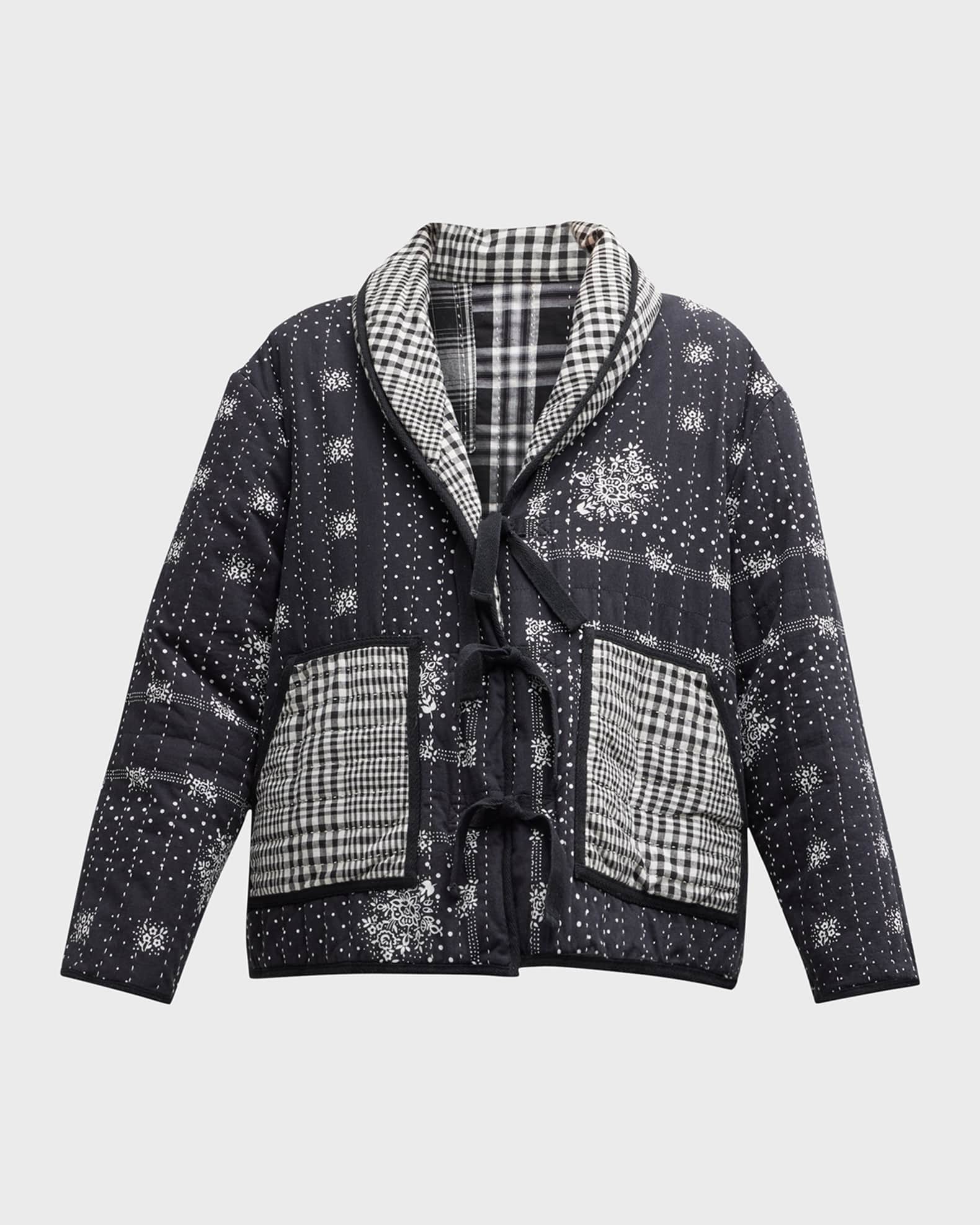 The Great The Reversible Quilted Tie-Front Jacket | Neiman Marcus