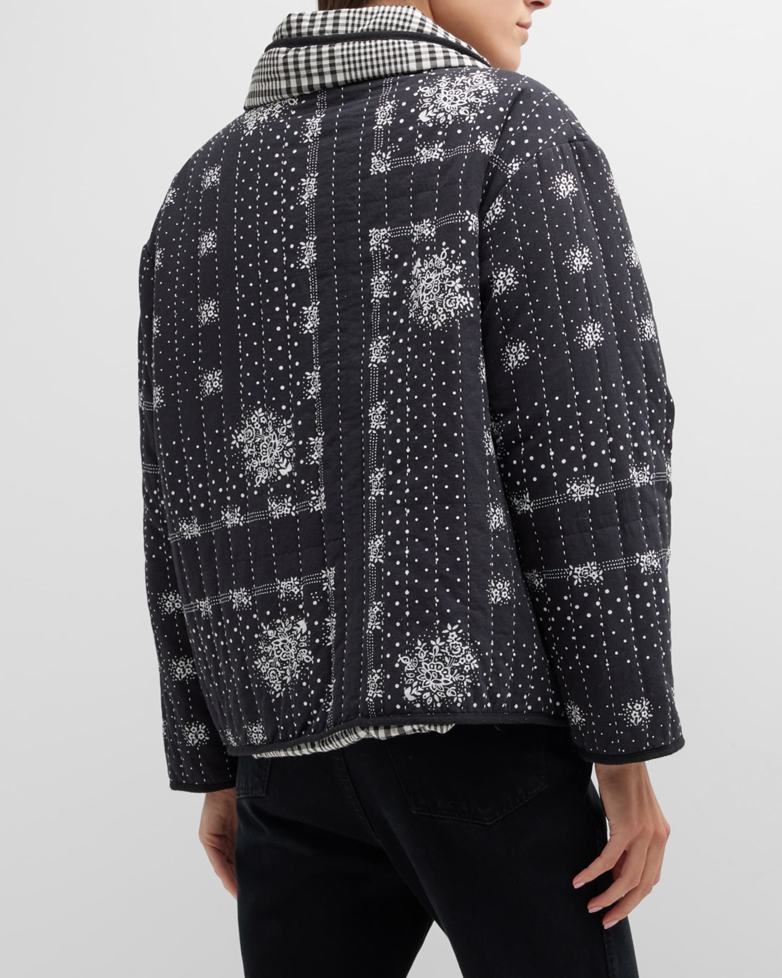 The Great The Reversible Quilted Tie-Front Jacket | Neiman Marcus