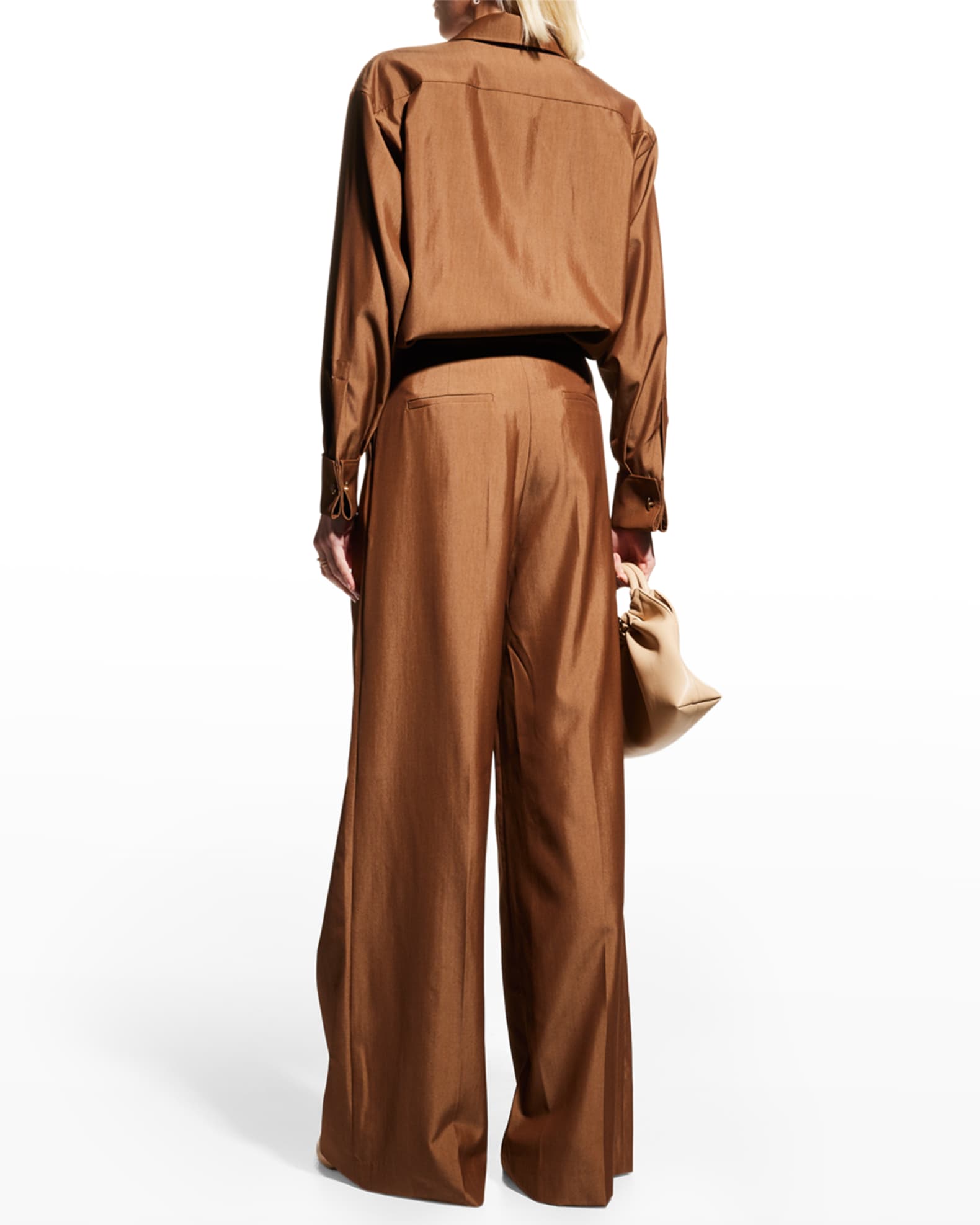 Max Mara Zuai Button-Front Blouse | Neiman Marcus