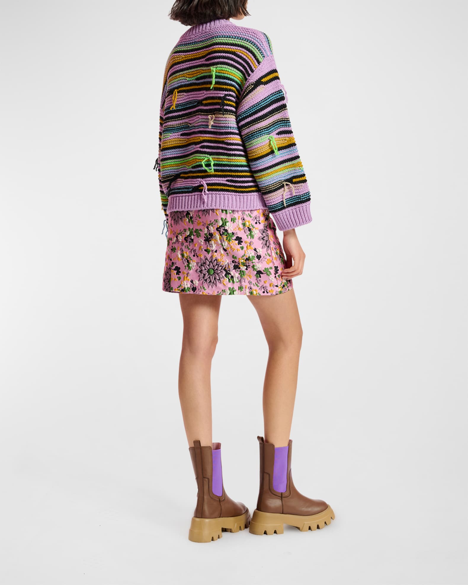 Essentiel Antwerp Cincinatti Striped Inside-Out Sweater | Neiman Marcus