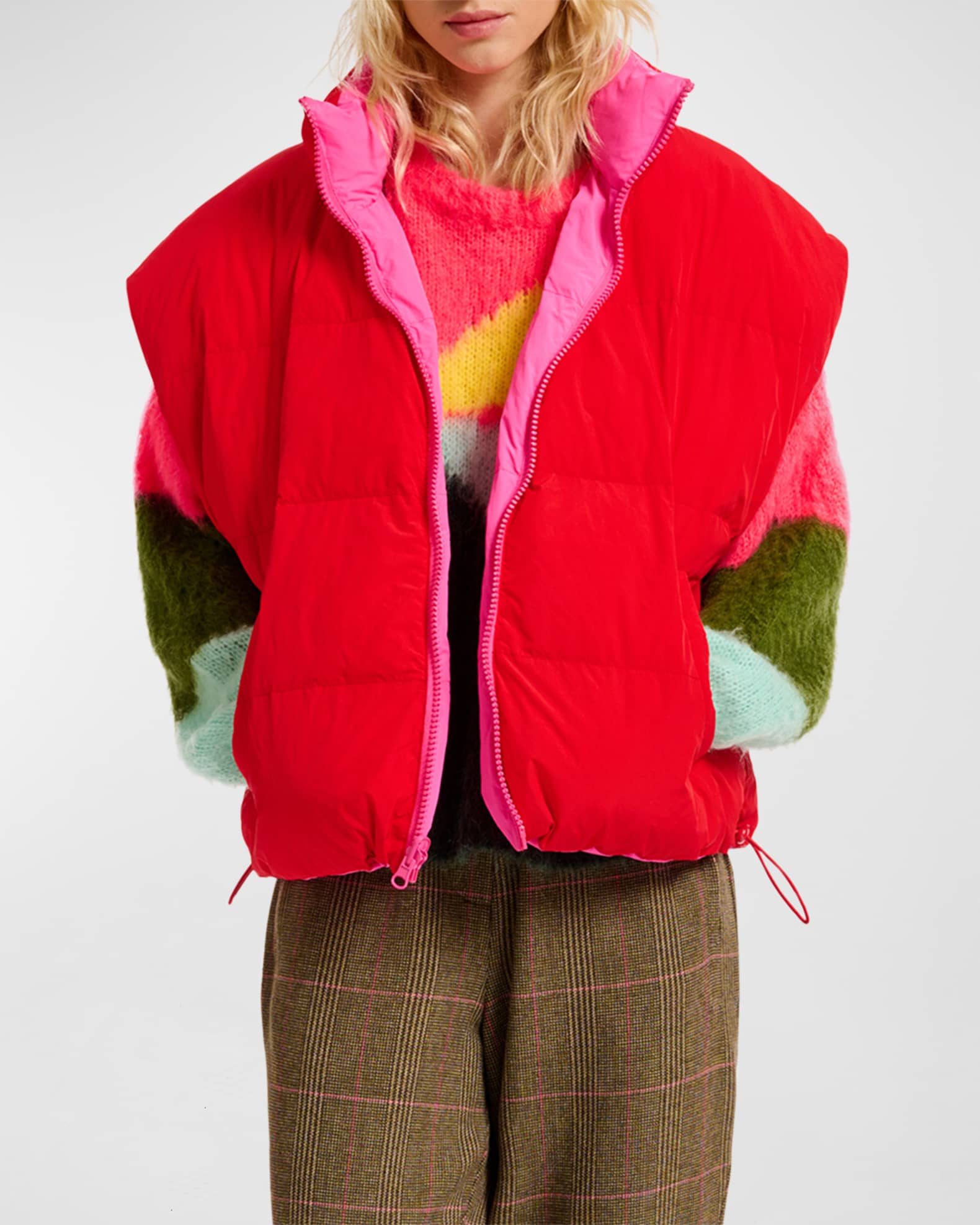 Essentiel Antwerp Coldbod Reversible Puffer Vest | Neiman Marcus