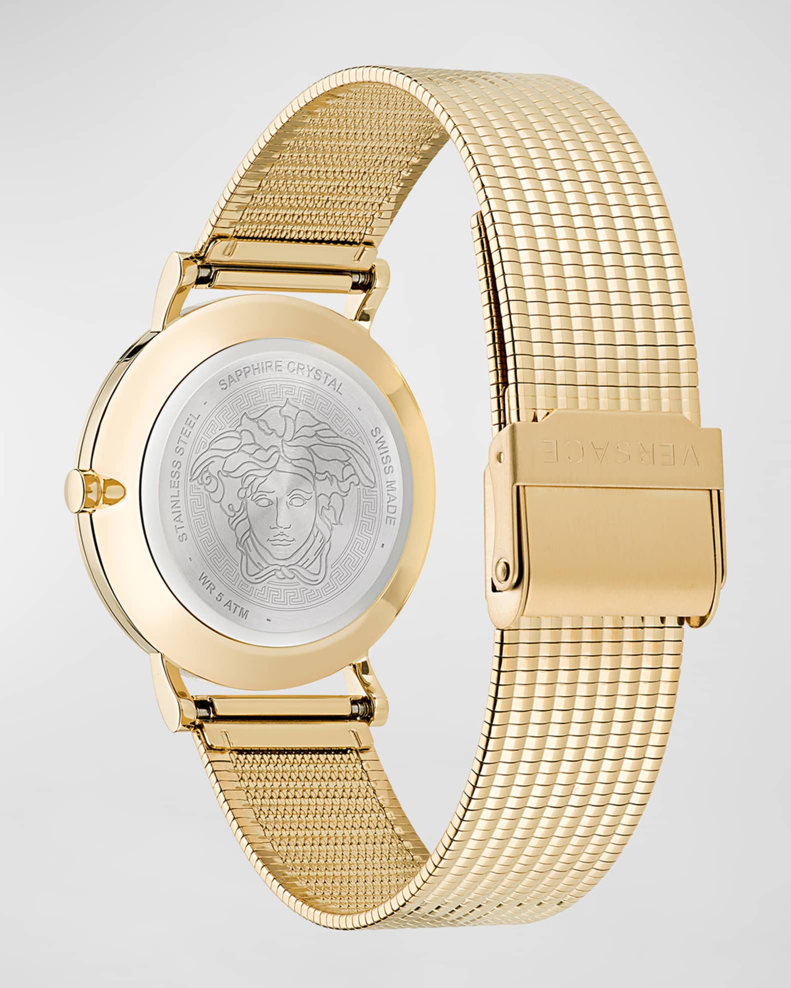 Versace Versace New Generation Watch with Bracelet Strap, Gold/Green ...