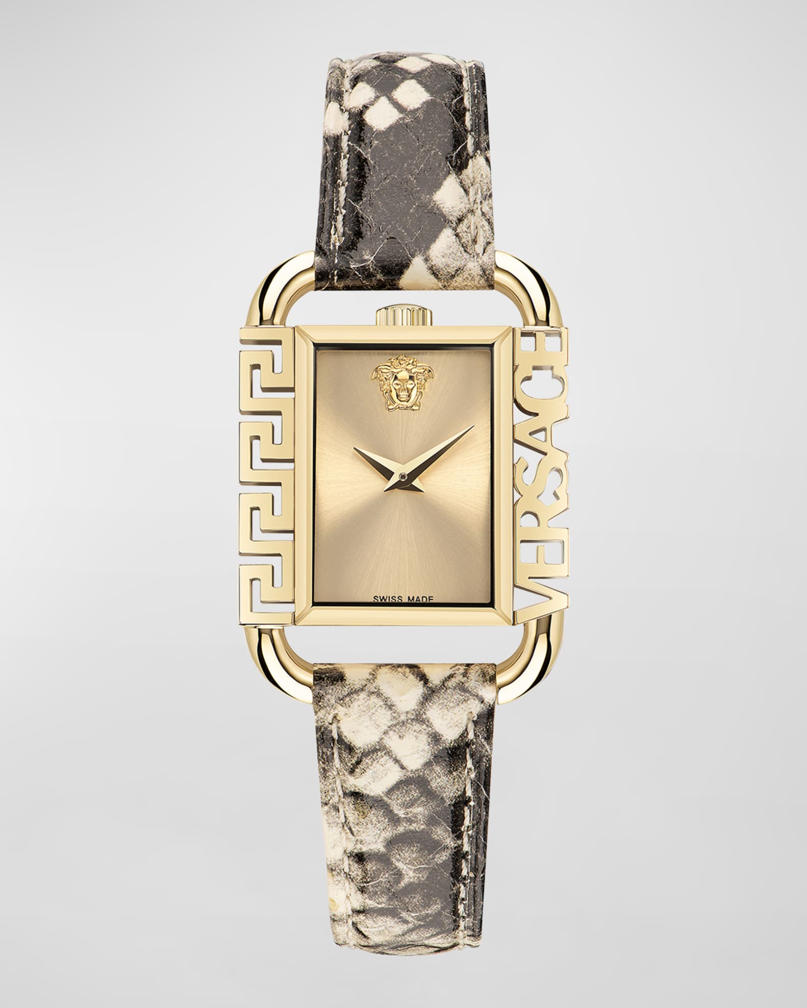 Versace Versace Flair Leather Watch, Gold | Neiman Marcus
