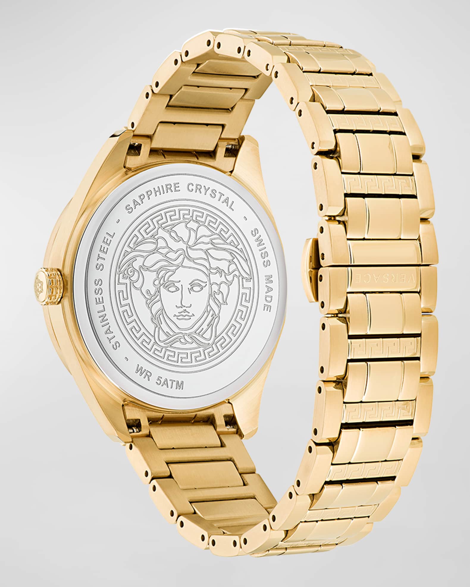 Versace Men's V-Vertical IP Yellow Gold Bracelet Watch, 42mm | Neiman ...