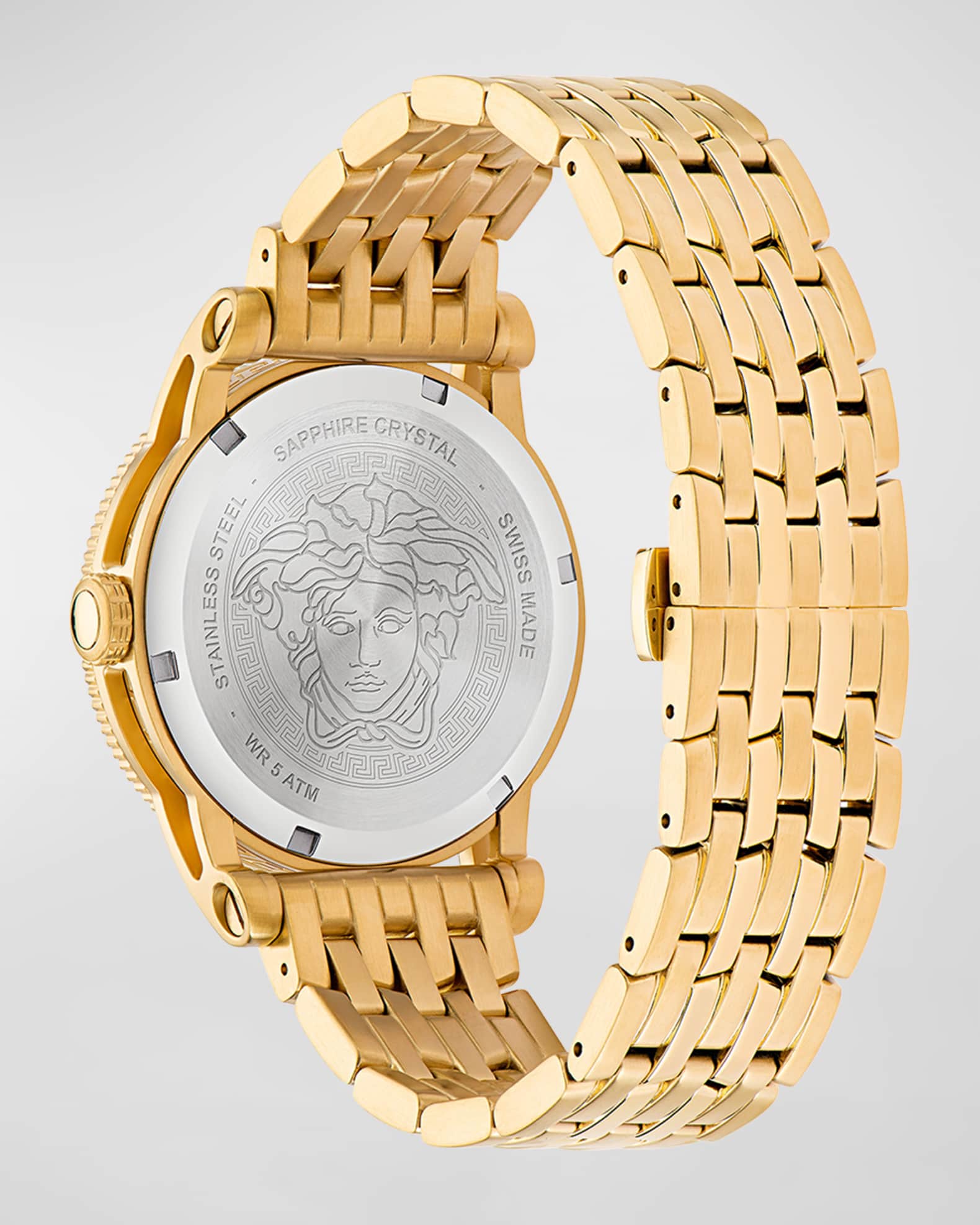 Versace Men's V-Palazzo IP Yellow Gold Watch w/ Diamonds, 43mm | Neiman ...