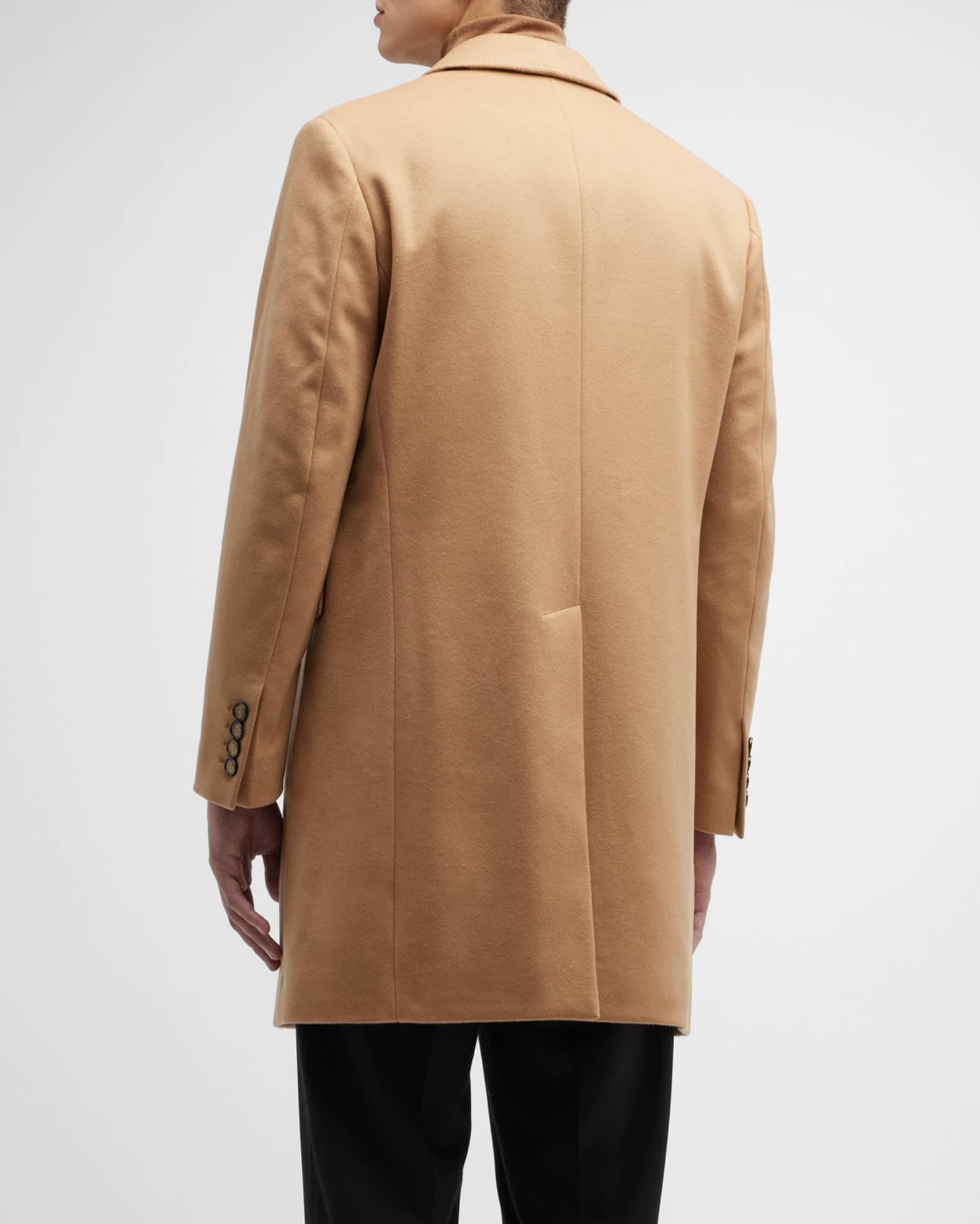 Burberry Men's Callen Wool-Blend Overcoat | Neiman Marcus