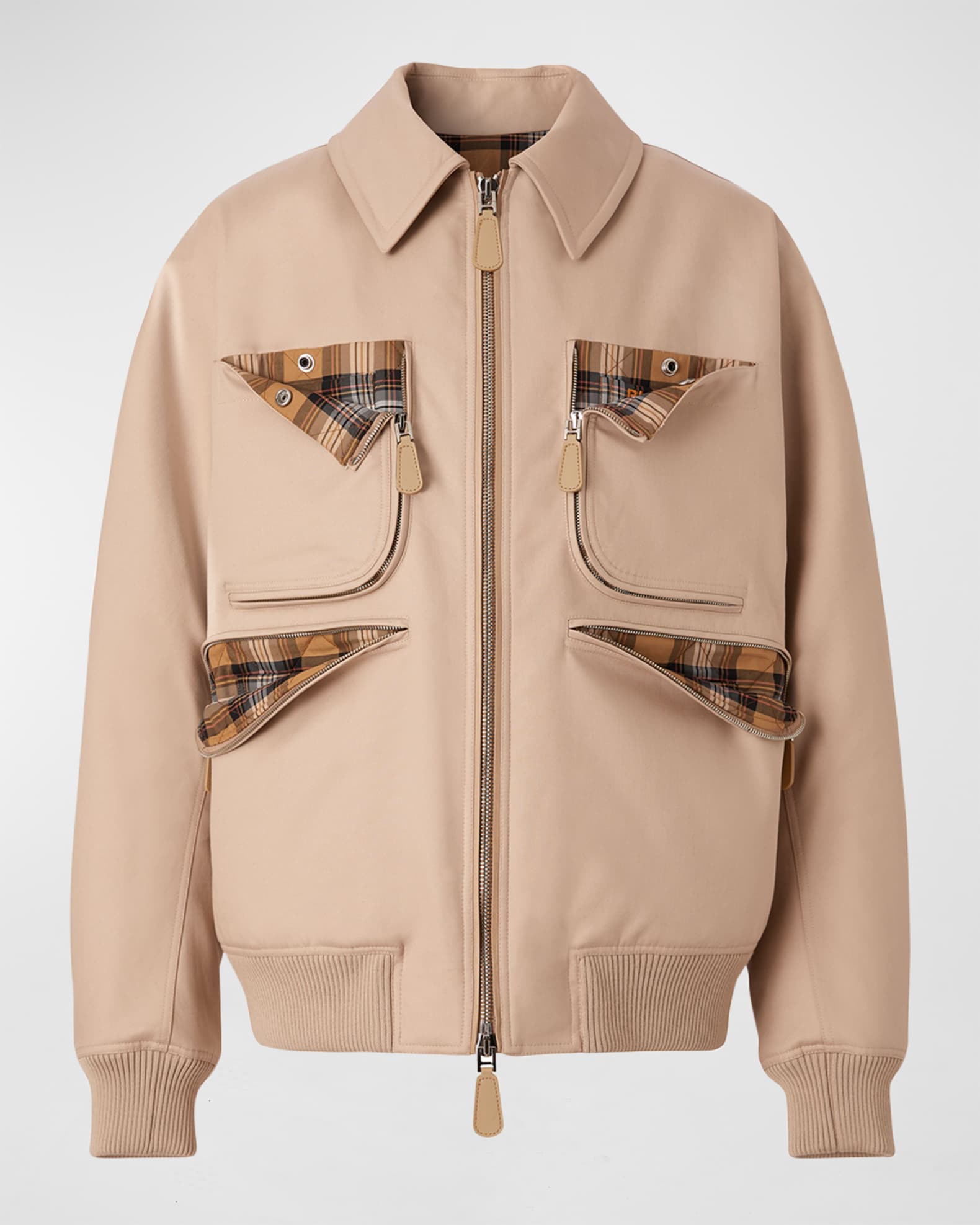 Burberry Men's Multi-Pocket Bomber Jacket | Neiman Marcus