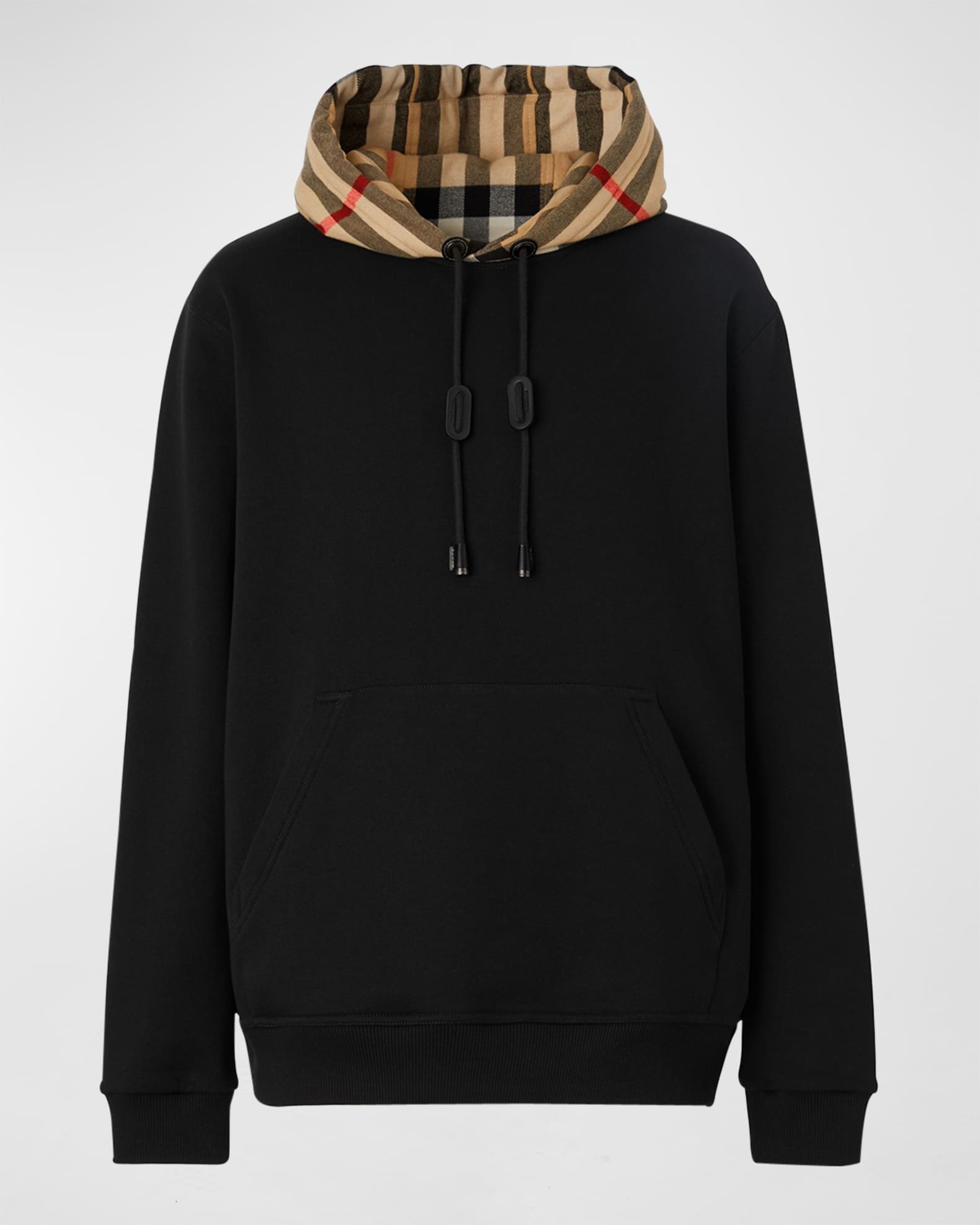 Burberry Men's Samuel Sweatshirt w/ Check Hood | Neiman Marcus