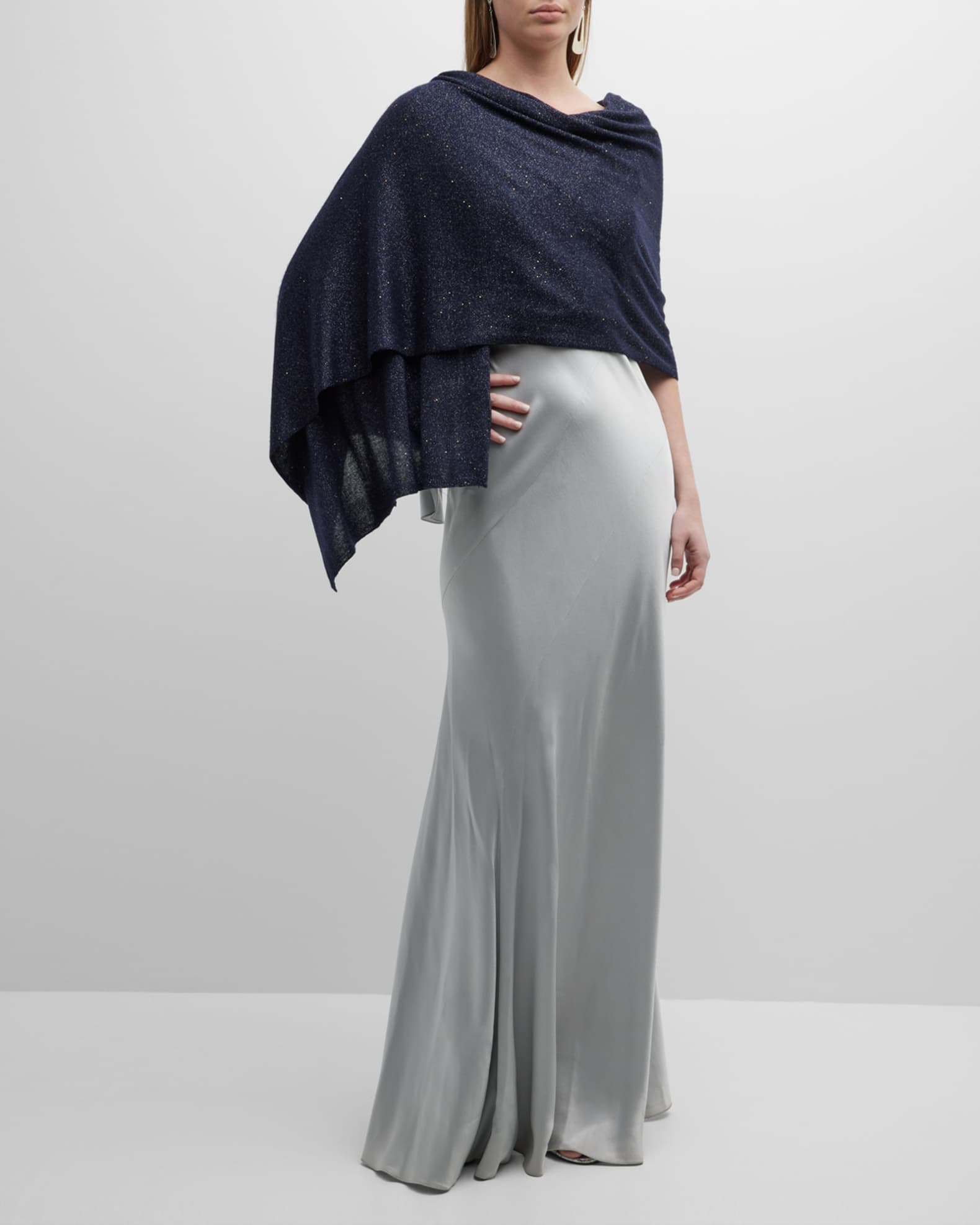 Sofia Cashmere Sequin Cashmere Shawl | Neiman Marcus