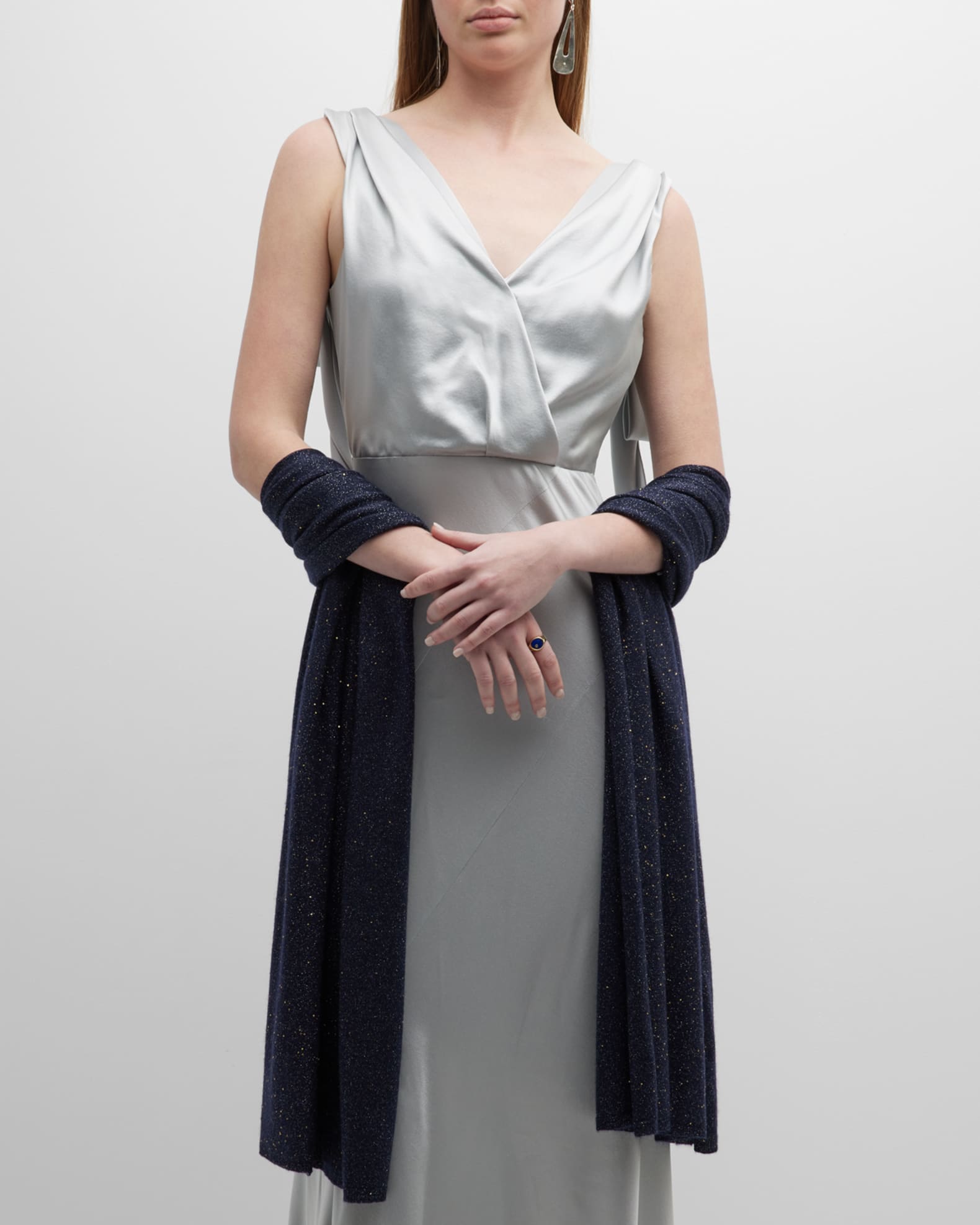 Sofia Cashmere Sequin Cashmere Shawl | Neiman Marcus