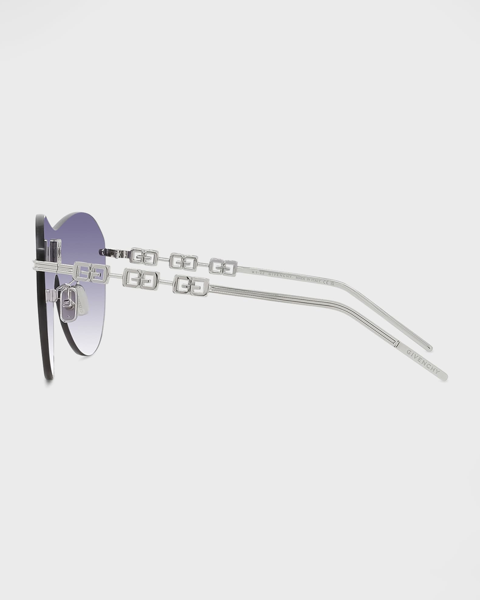 Givenchy 4G Rimless Round Nylon and Metal Sunglasses | Neiman Marcus