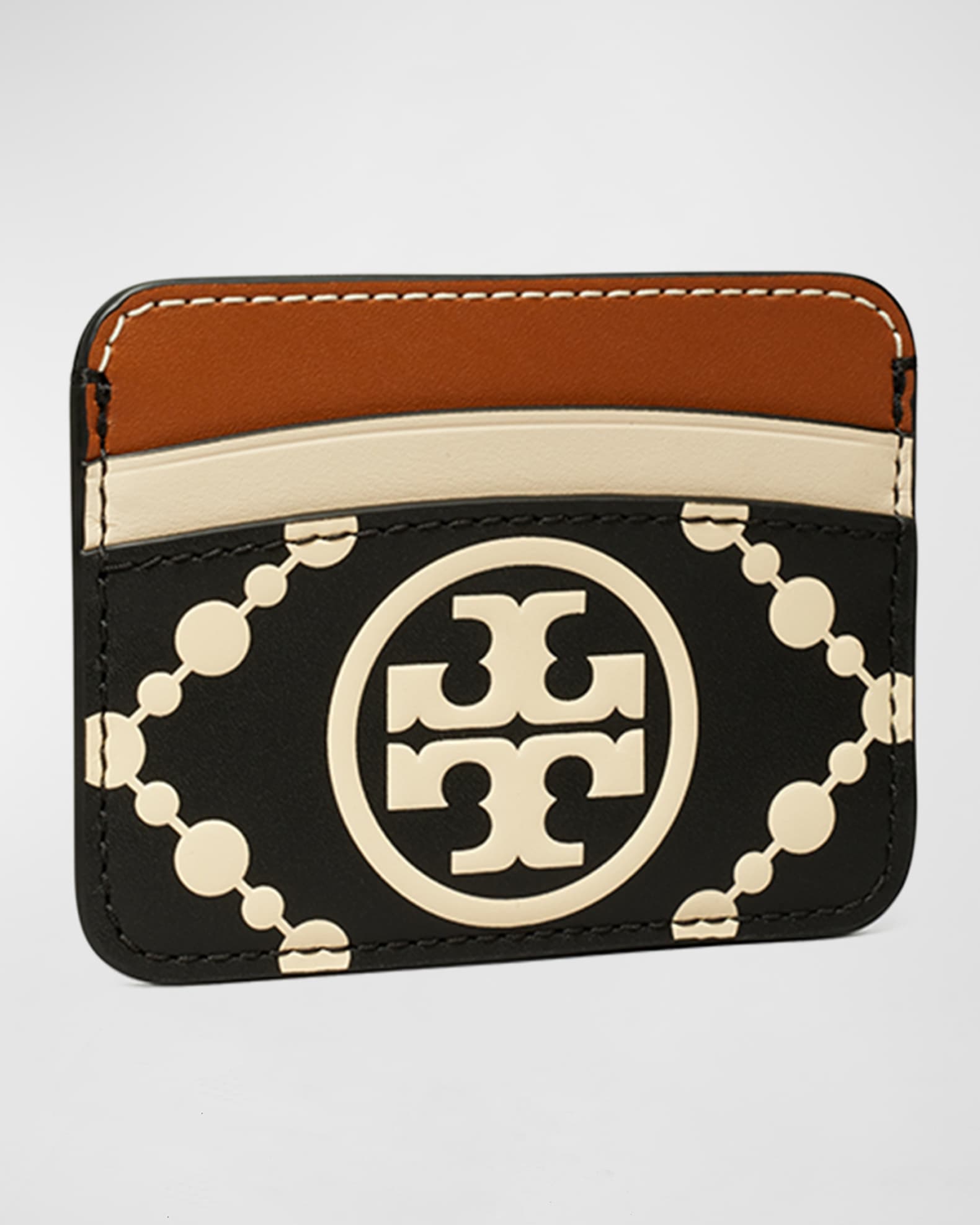 Tory Burch T Monogram Leather Card Case | Neiman Marcus