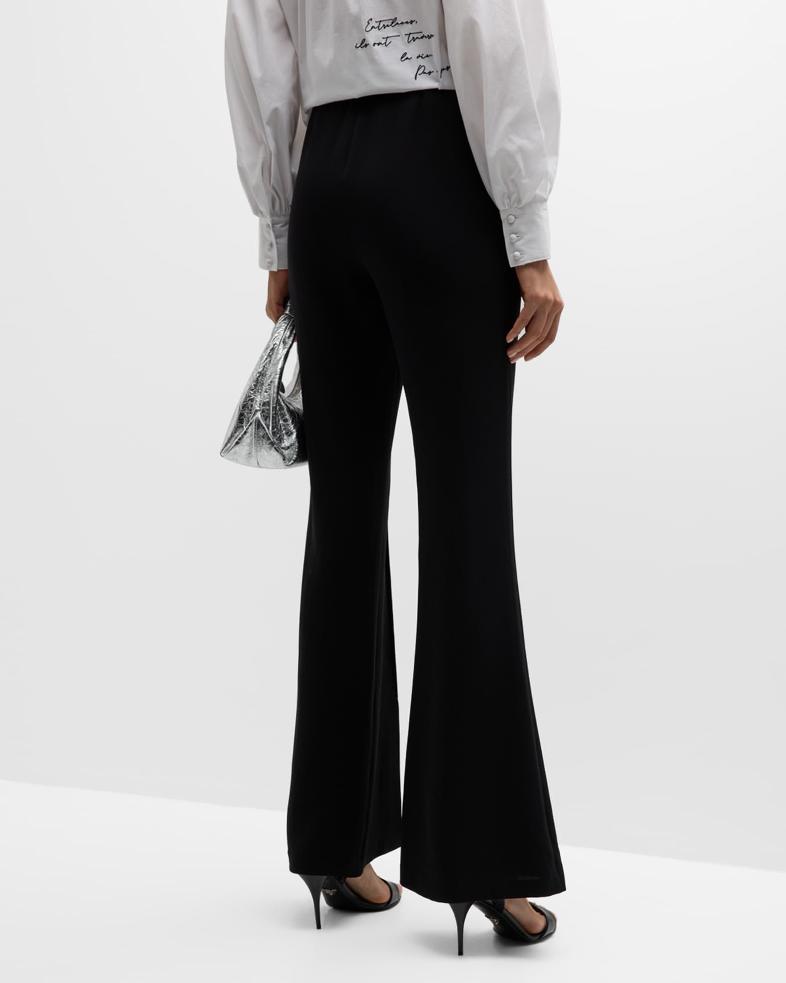 Cinq a Sept Billie Flare Split-Cuff Pants | Neiman Marcus