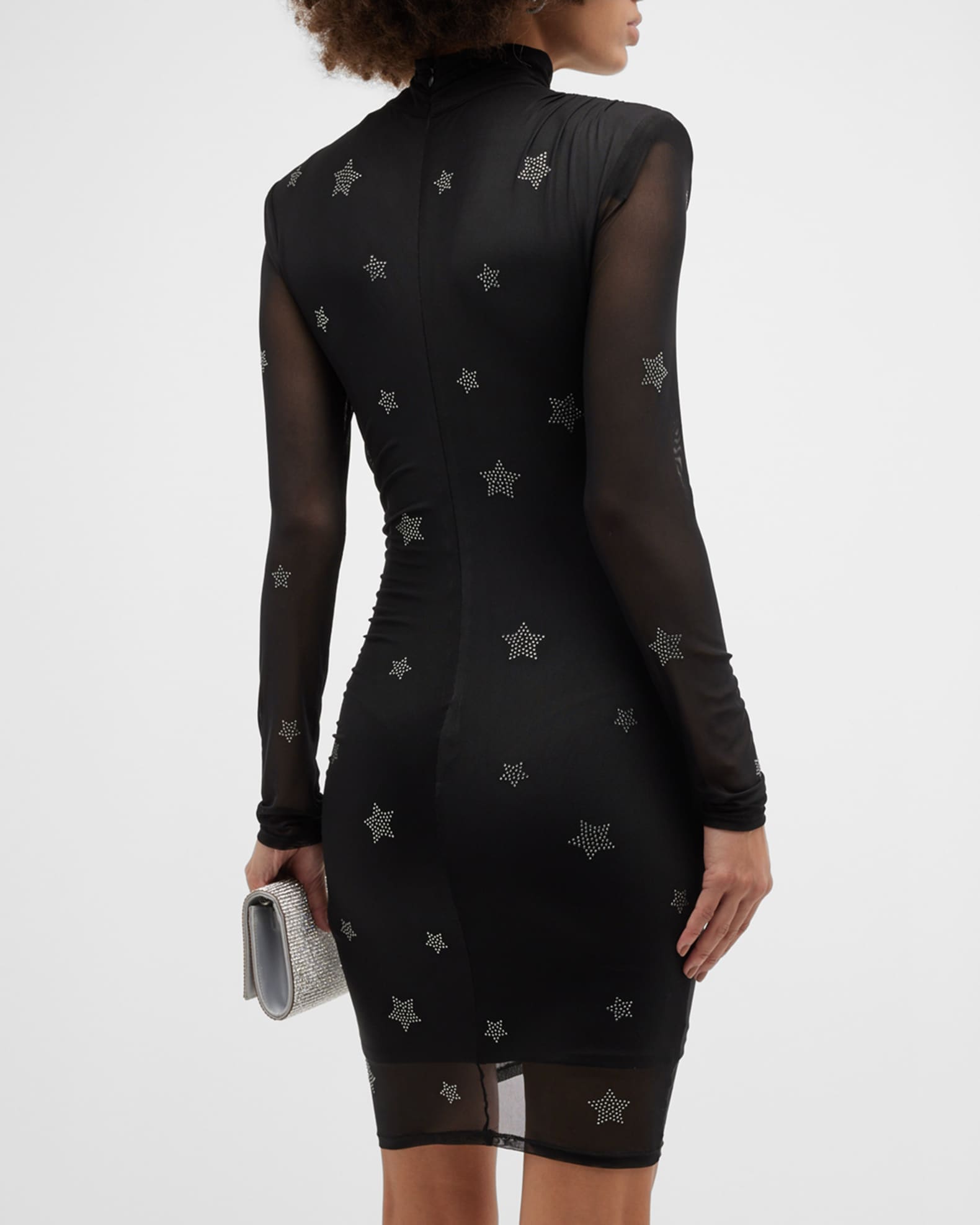 Cinq a Sept Marlene Rhinestone Star Midi Dress | Neiman Marcus