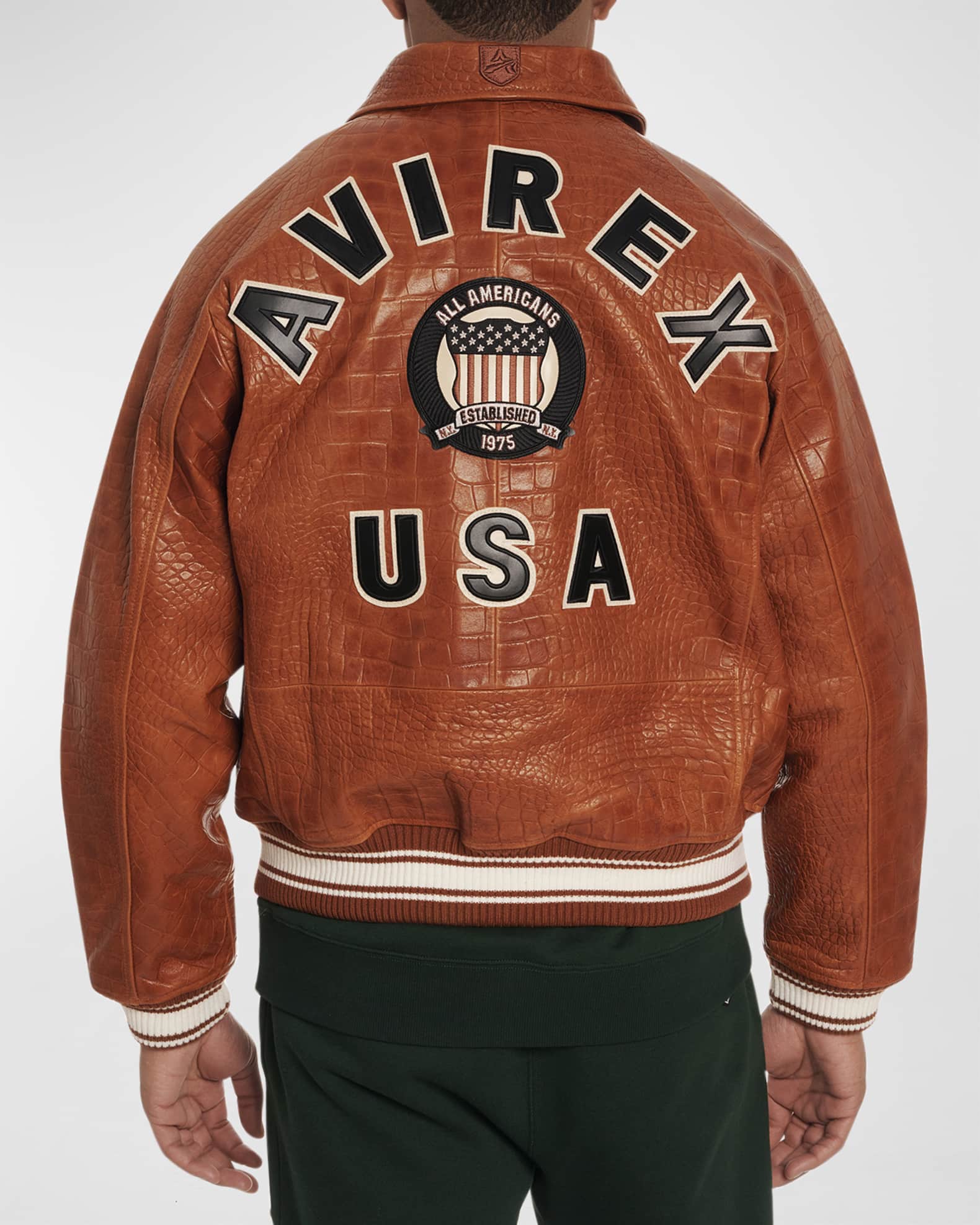 AVIREX Men's Icon Leather Jacket | Neiman Marcus