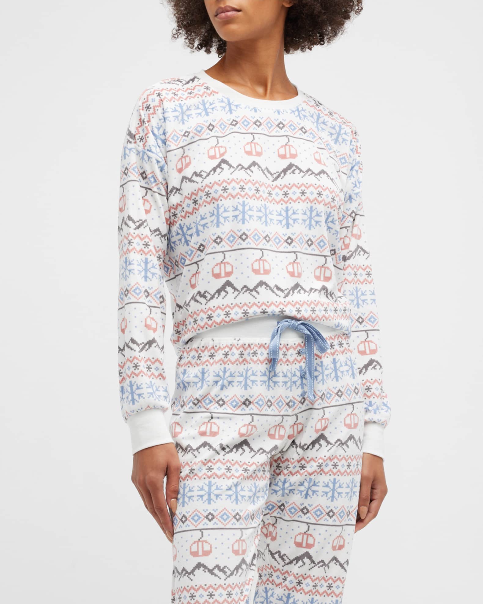PJ Salvage Stay Lifted Printed Crewneck Sweatshirt | Neiman Marcus
