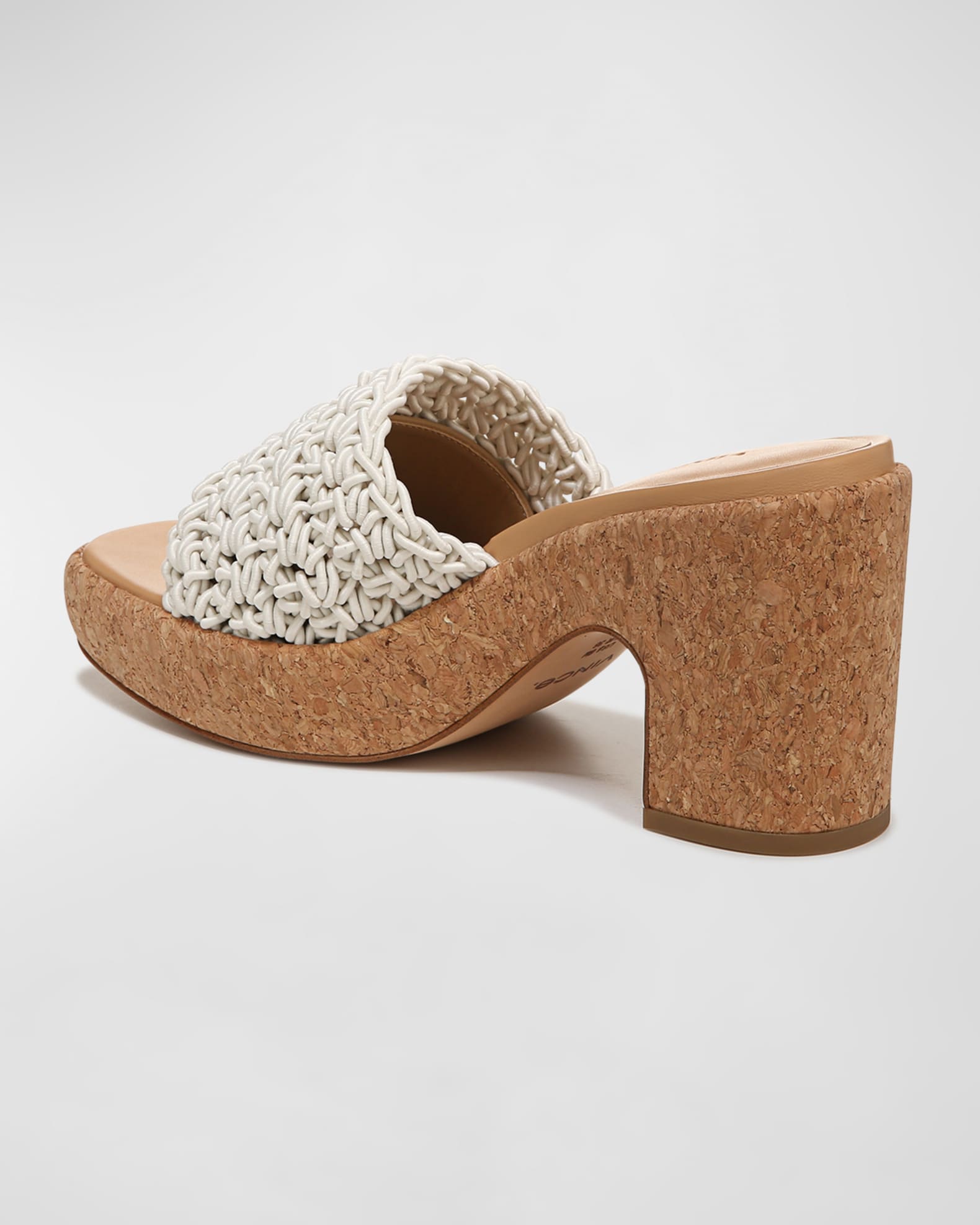 Vince Nicki Crochet Cork Clog Sandals | Neiman Marcus