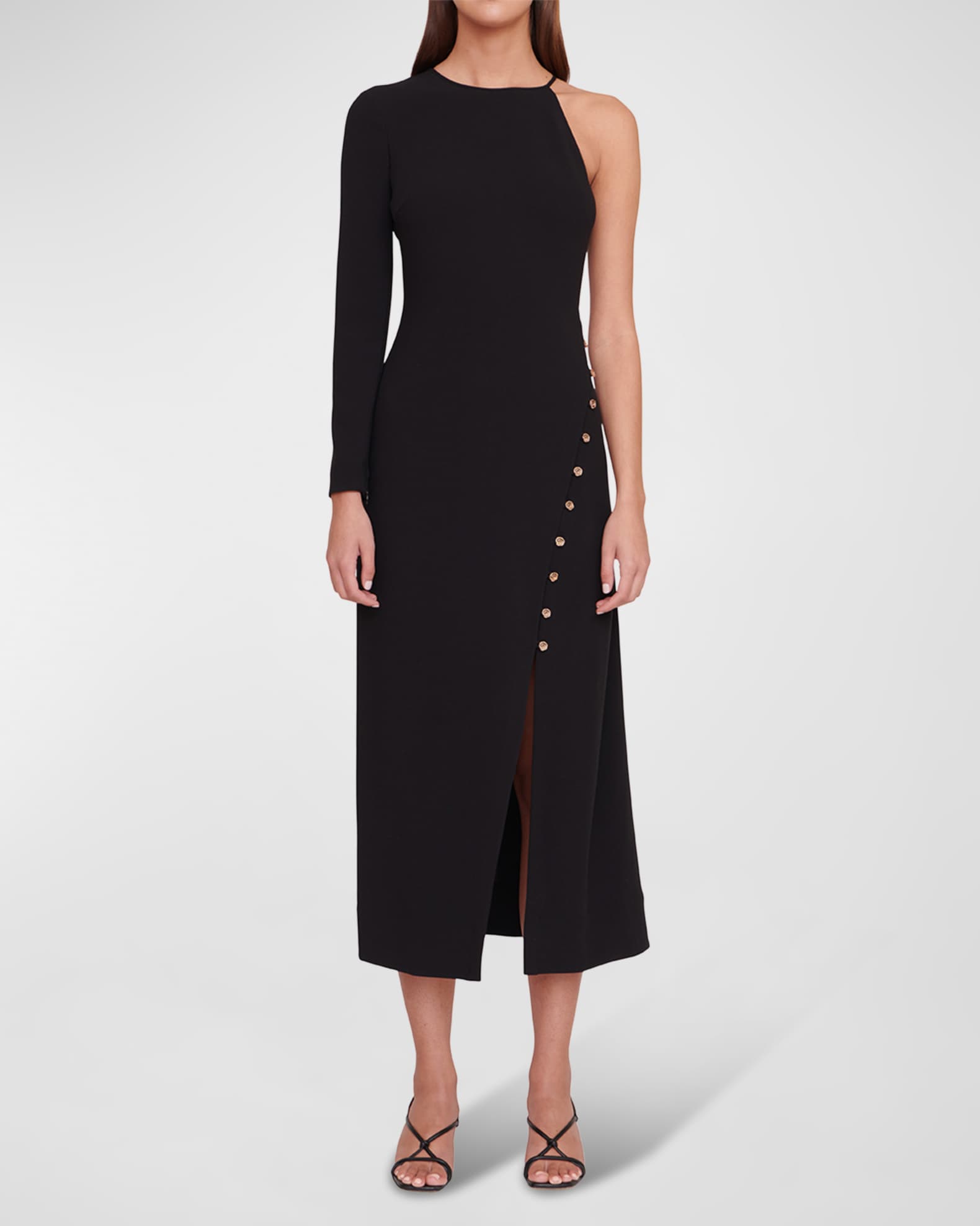 Staud Zhuri One-Shoulder Button Longline Top | Neiman Marcus