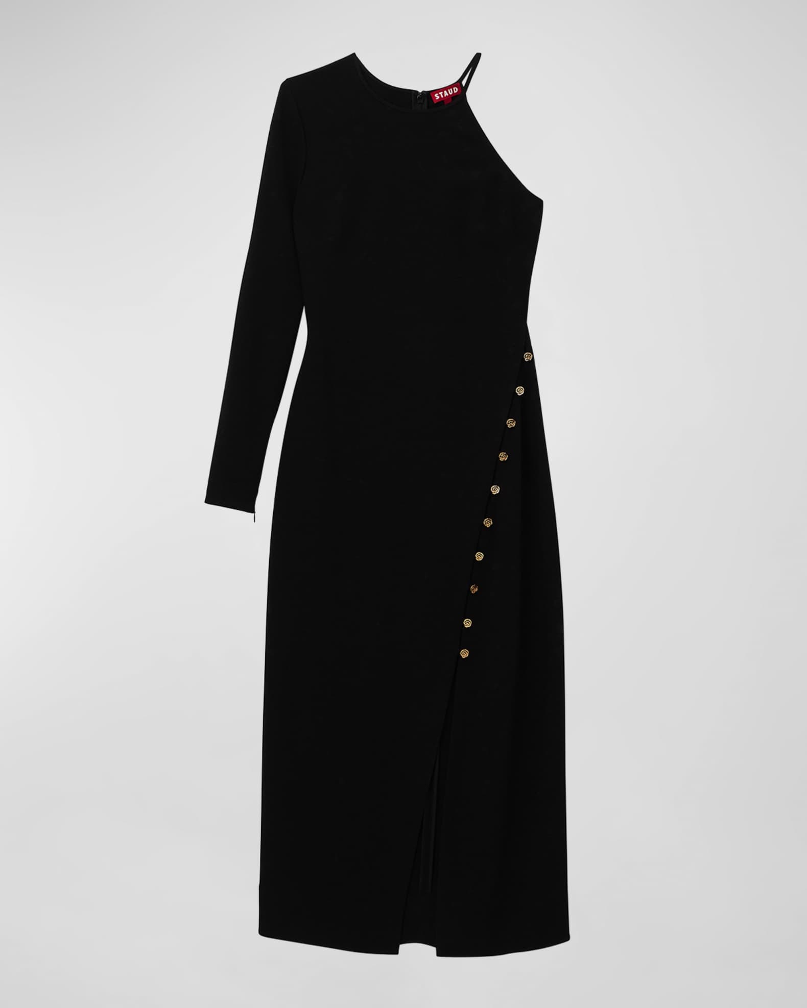 Staud Zhuri One-Shoulder Button Longline Top | Neiman Marcus