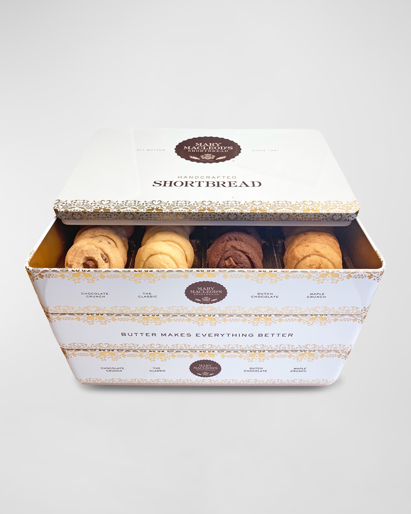 Mary Macleod’s Shortbread Variety Signature Cookie Tin, 3-Layer Tin of ...