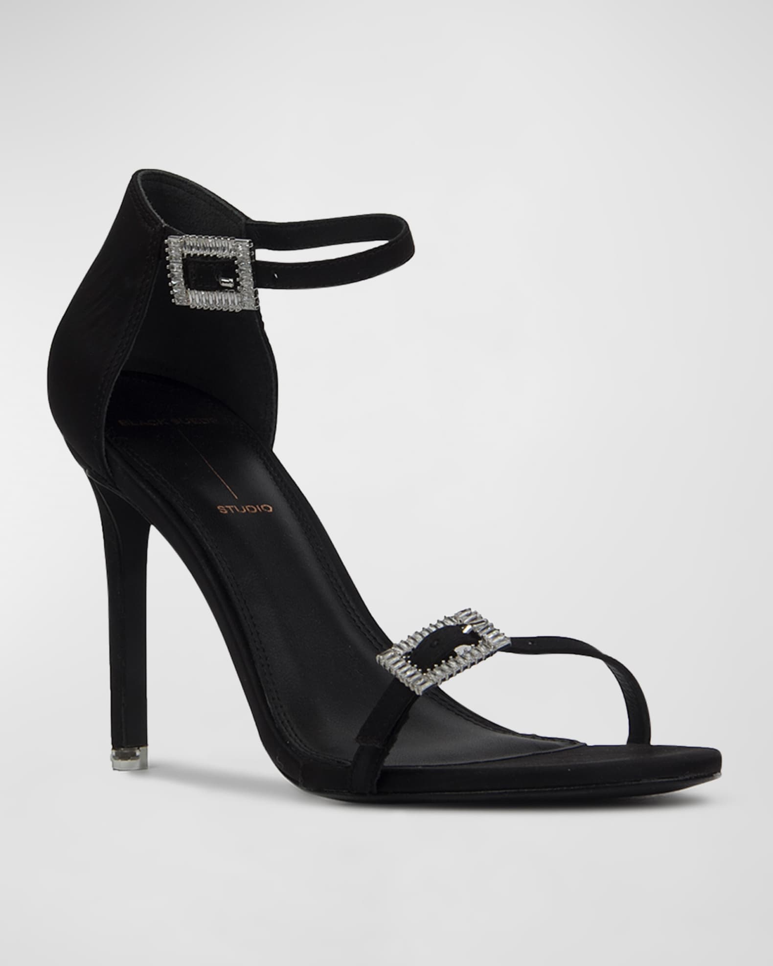 Black Suede Studio Lila Sandals | Neiman Marcus