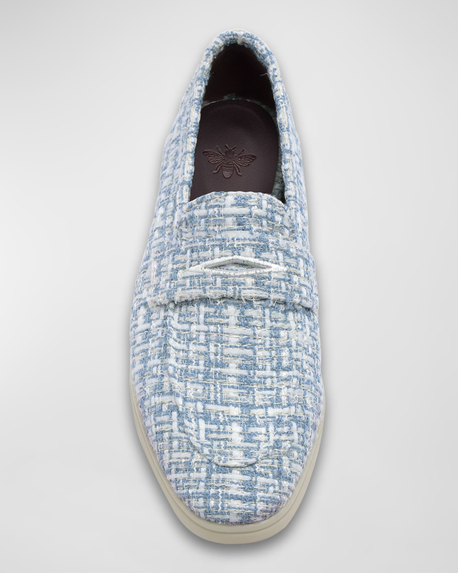 Bougeotte Tweed Casual Penny Loafers | Neiman Marcus