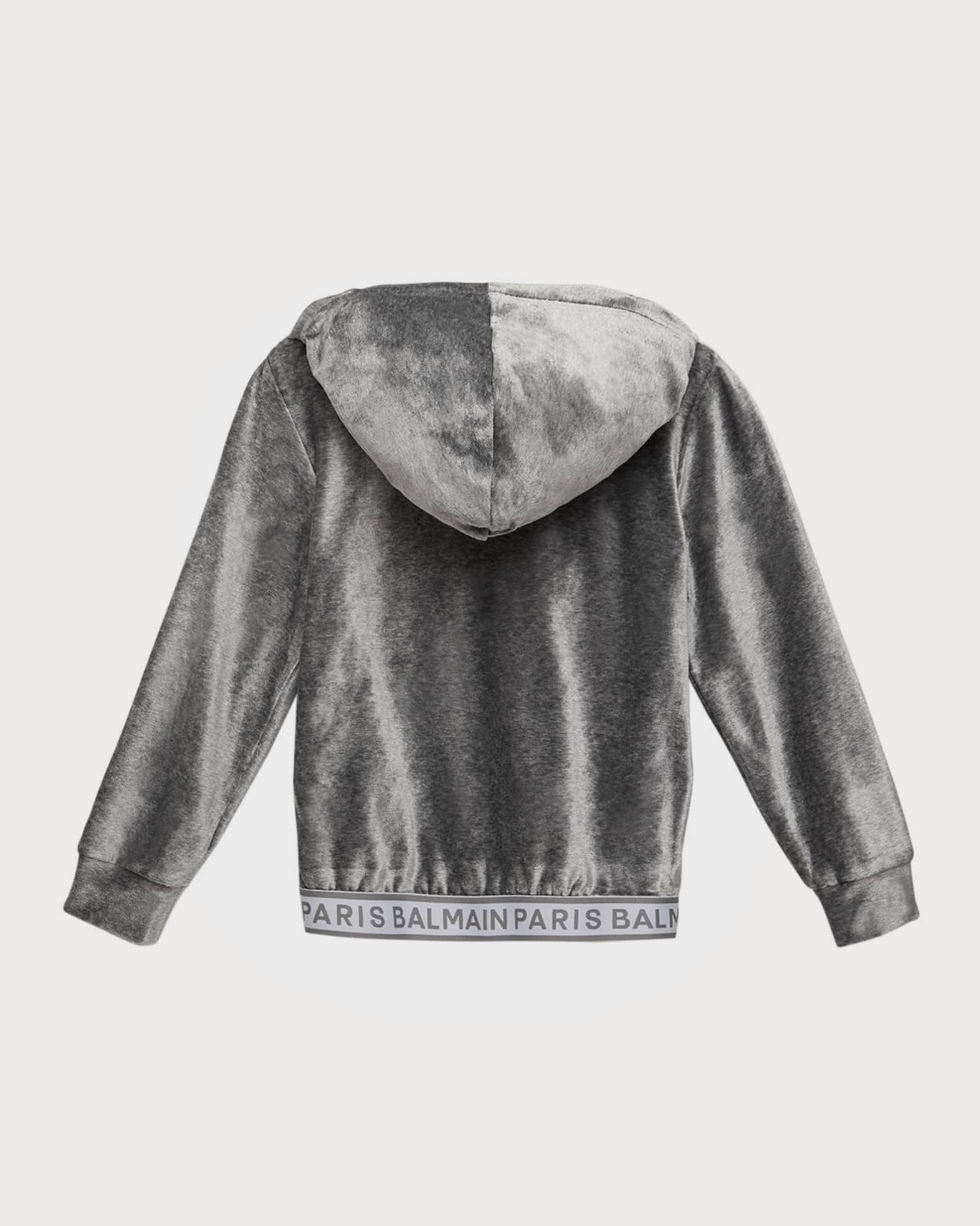 Hooded Velour Logo Sweatshirt | Neiman Marcus
