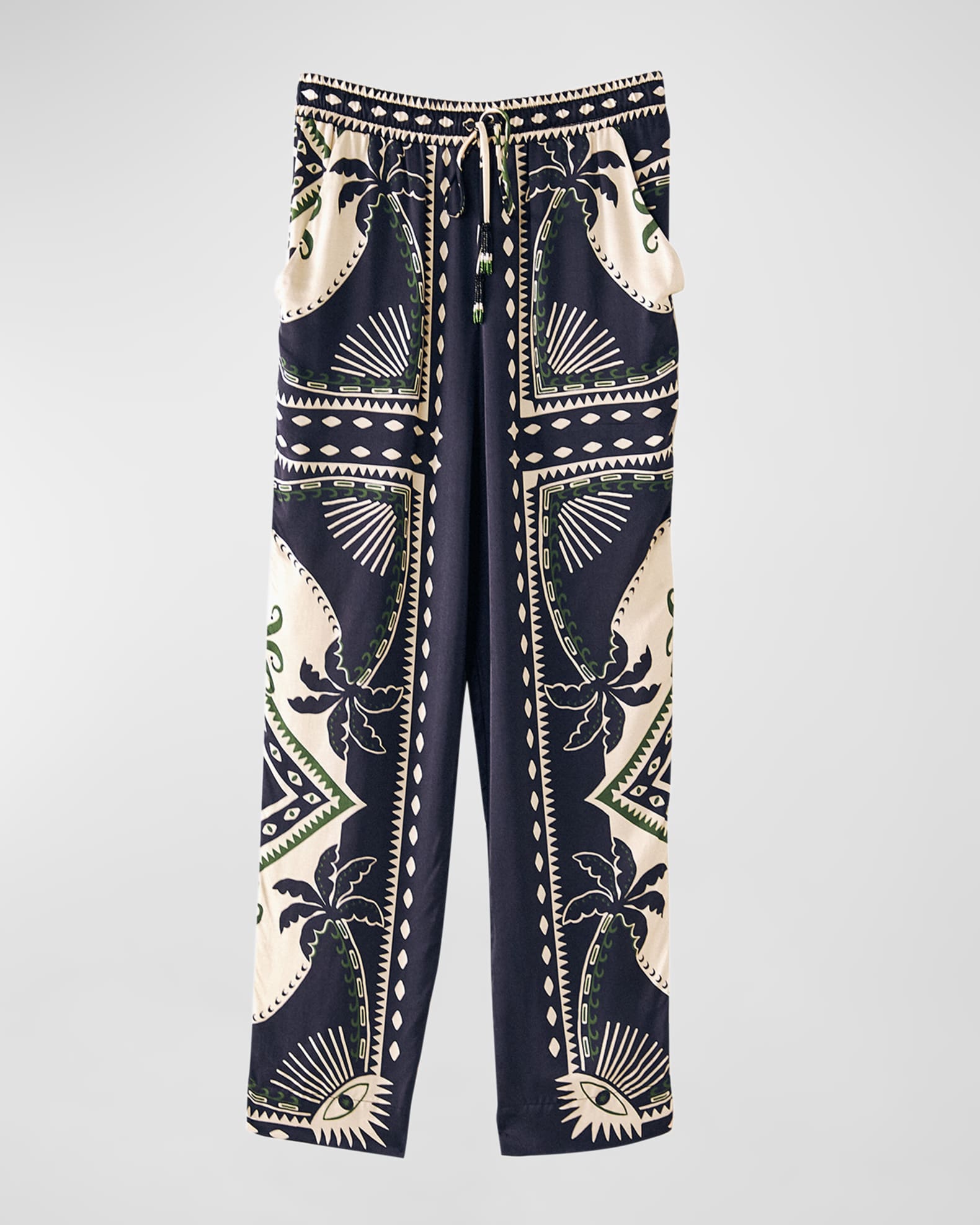 Farm Rio Mystic Scarf Ankle Pull-On Pants | Neiman Marcus