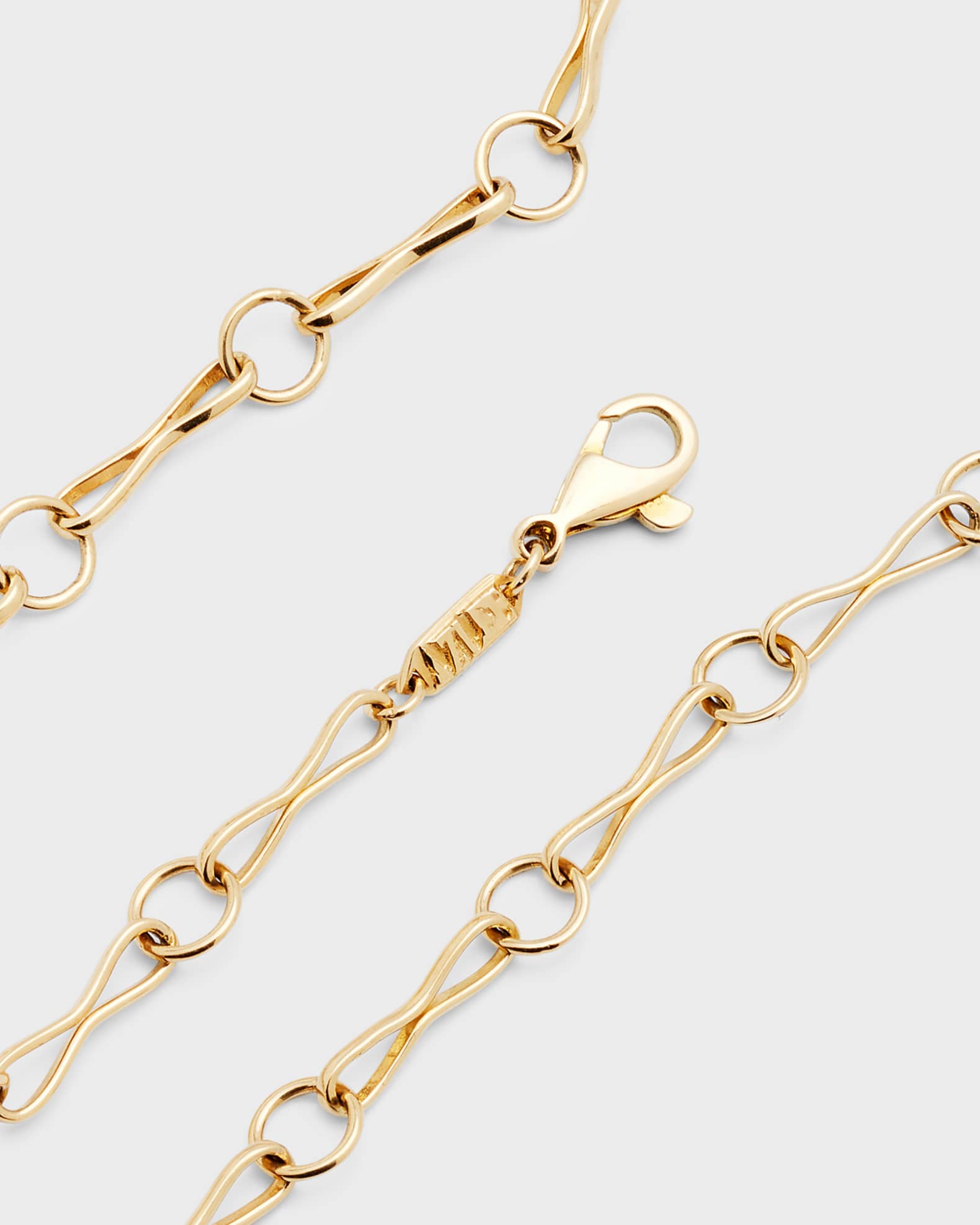 AZLEE Large Circle Link Chain with Four Pave Links, 20"L | Neiman Marcus