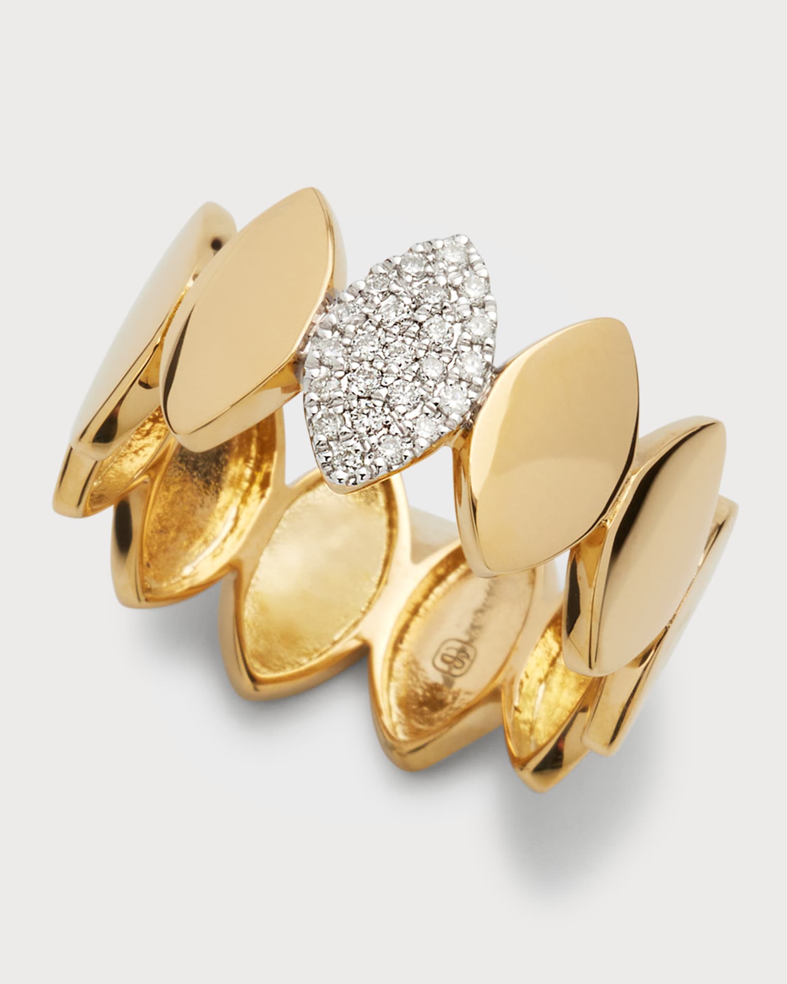 Sydney Evan 14K Gold Pure Eye Band Ring with Diamonds | Neiman Marcus