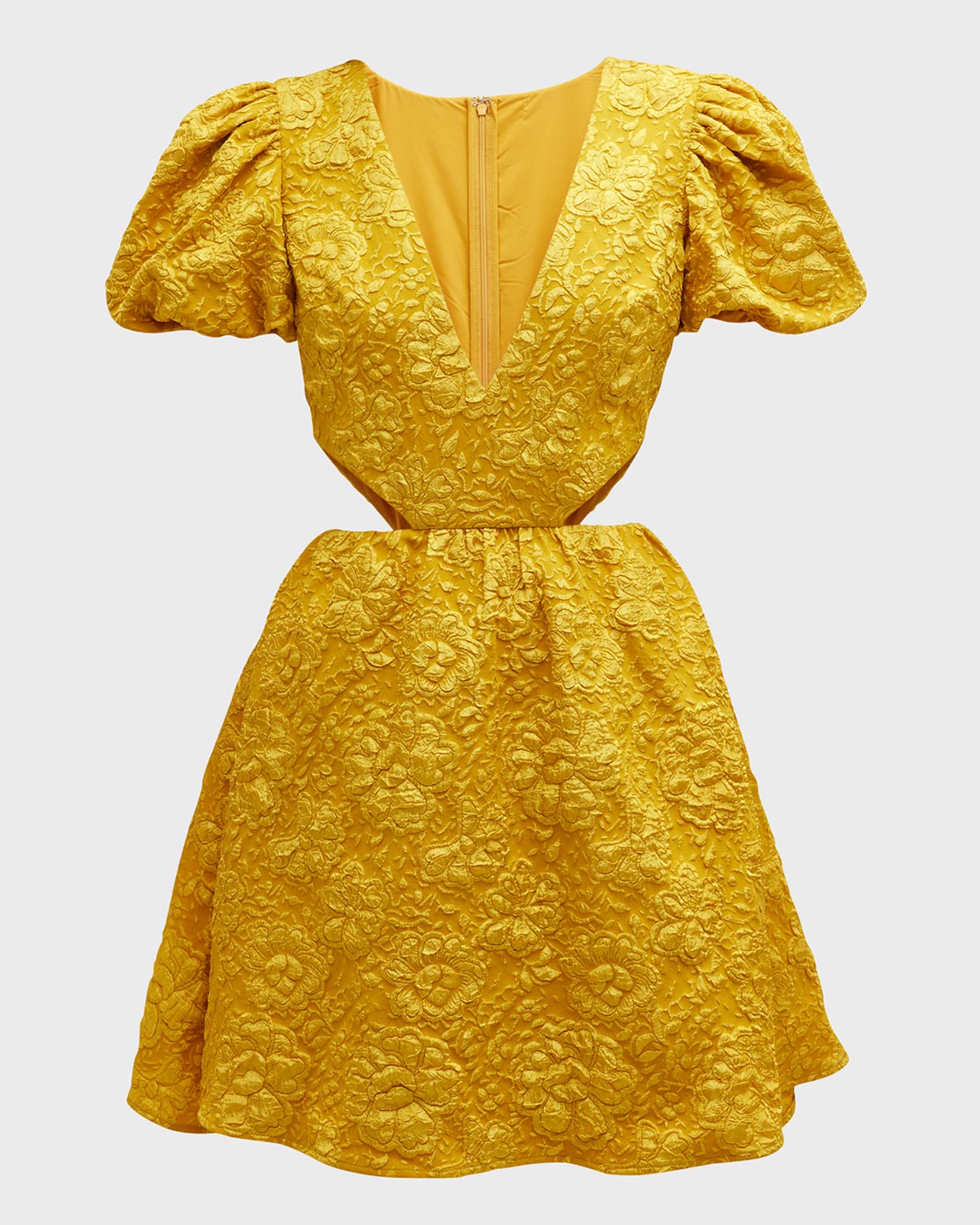 One33 Social Jacquard Puff Sleeve Mini Dress | Neiman Marcus