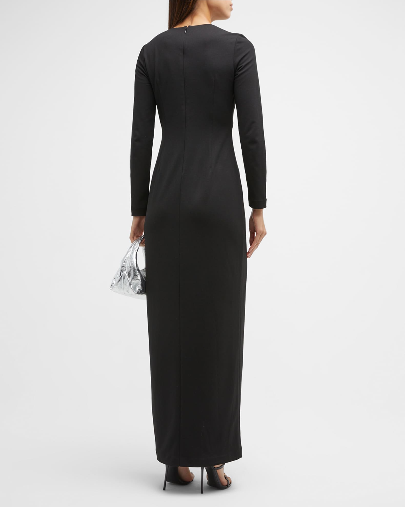 One33 Social X Front Crepe Gown | Neiman Marcus