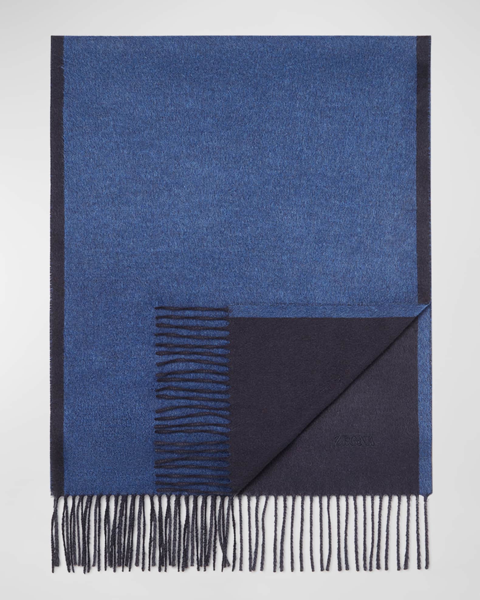 ZEGNA Men's Bicolor Silk Scarf | Neiman Marcus