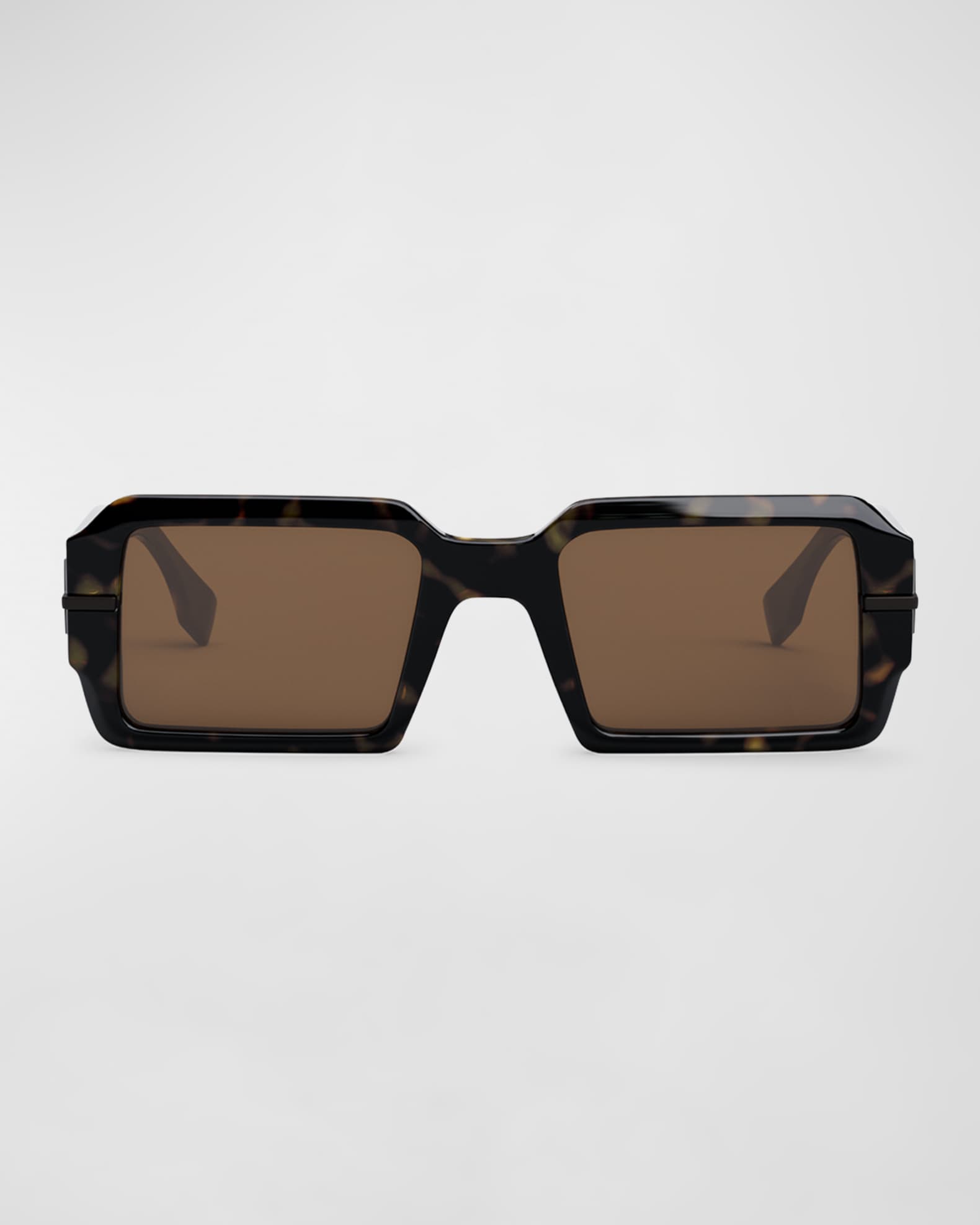Fendi Men's Raised Logo Rectangle Sunglasses | Neiman Marcus