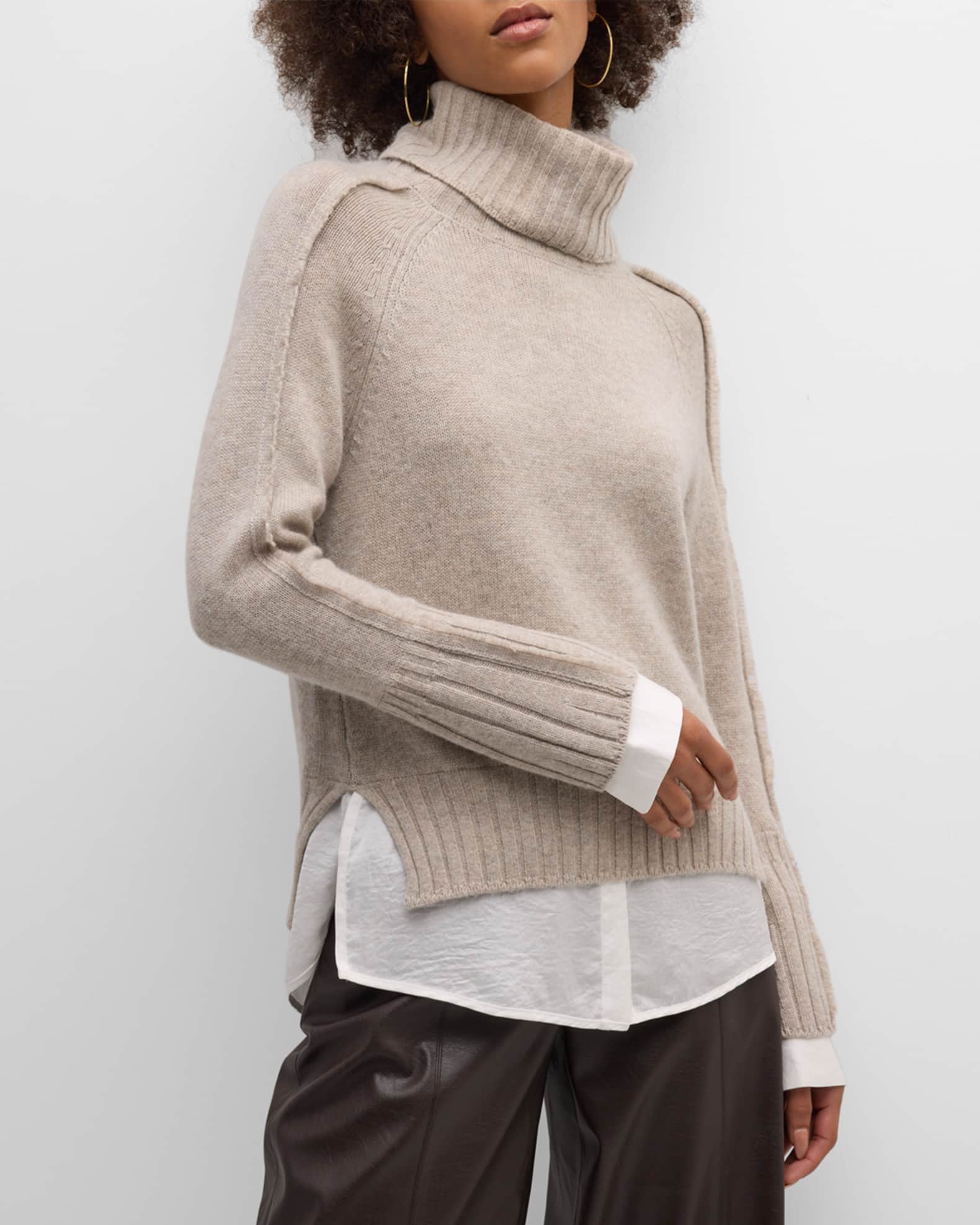 Brochu Walker The Jolie Layered Turtleneck Sweater | Neiman Marcus