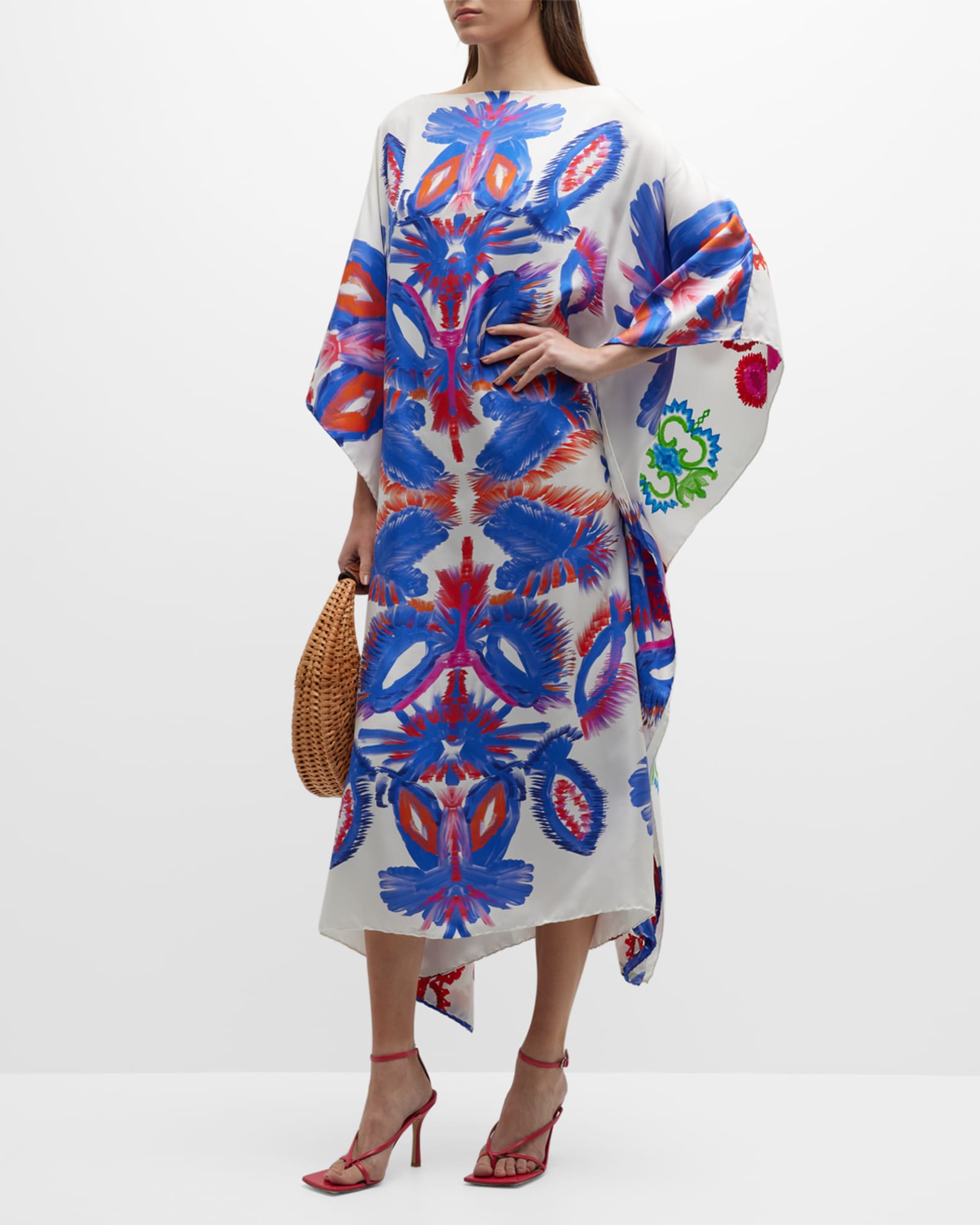 Rianna + Nina Mesogios Manitari Printed Kaftan | Neiman Marcus