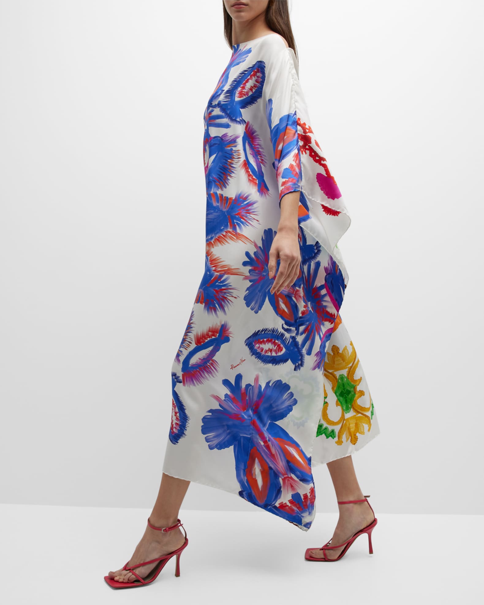 Rianna + Nina Mesogios Manitari Printed Kaftan | Neiman Marcus