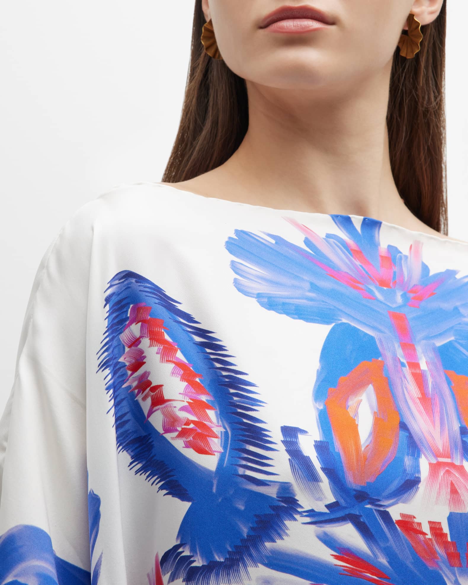Rianna + Nina Mesogios Manitari Printed Kaftan | Neiman Marcus