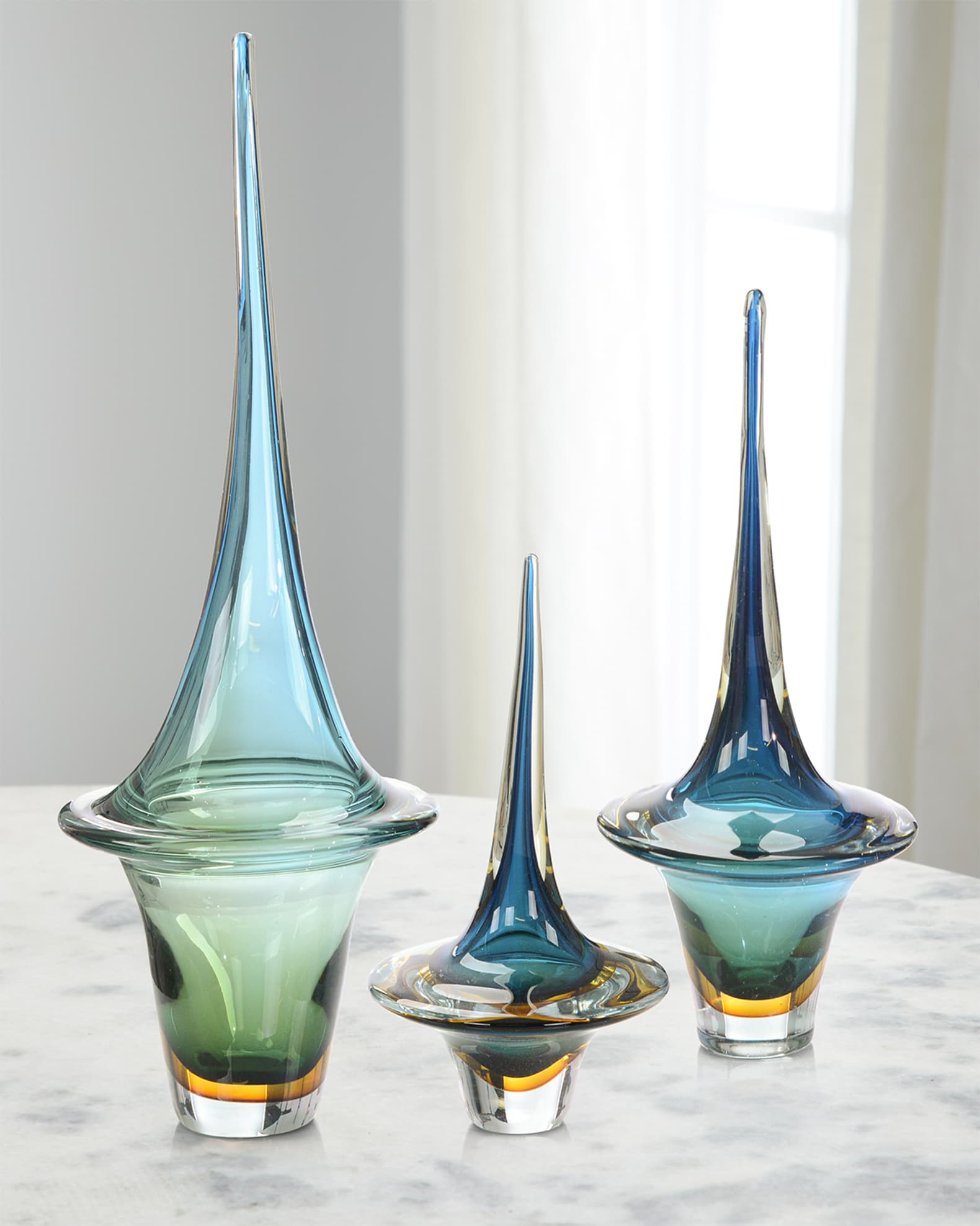 Azure Glass Sculptures | Neiman Marcus