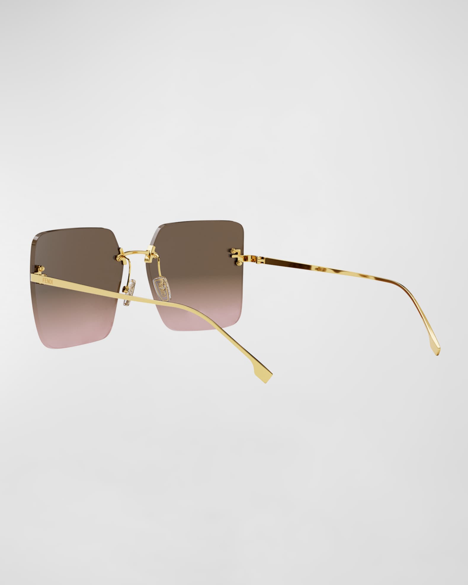 Fendi F Monogram Rimless Metal Butterfly Sunglasses | Neiman Marcus