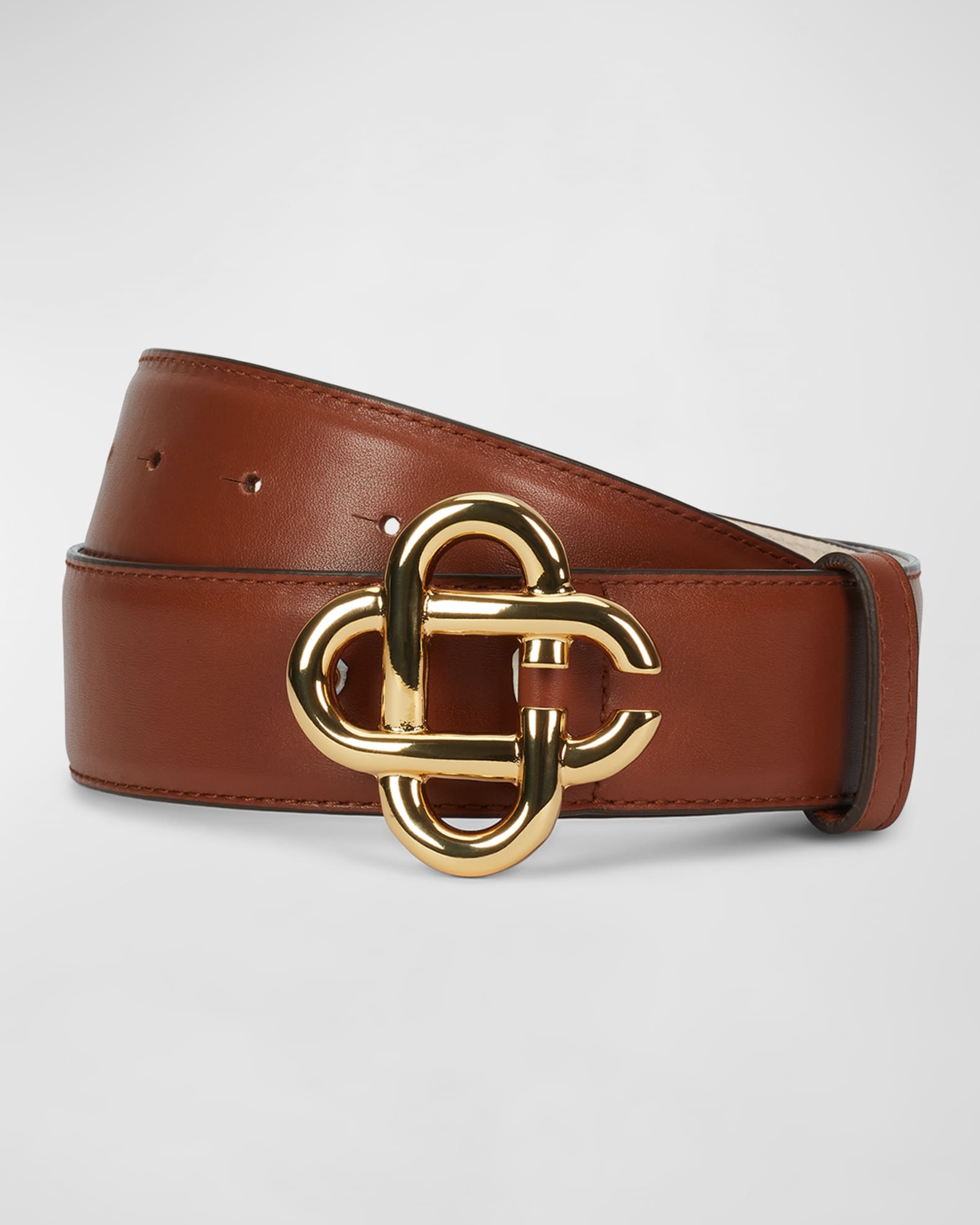 CASABLANCA Men's CC-Logo Buckle Belt | Neiman Marcus