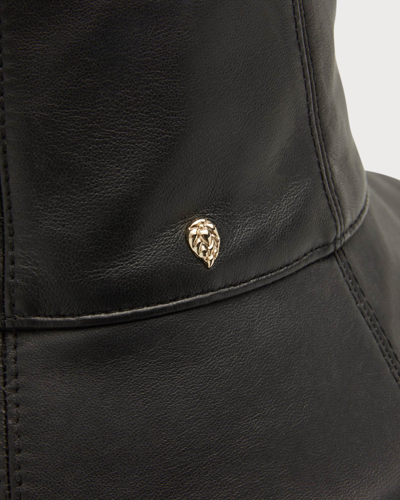 Helen Kaminski Logo Charm Suede Bucket Hat | Neiman Marcus