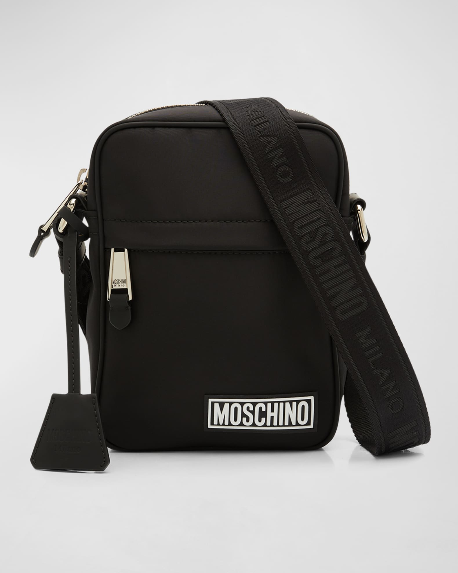Moschino Men's Logo Shoulder Bag | Neiman Marcus