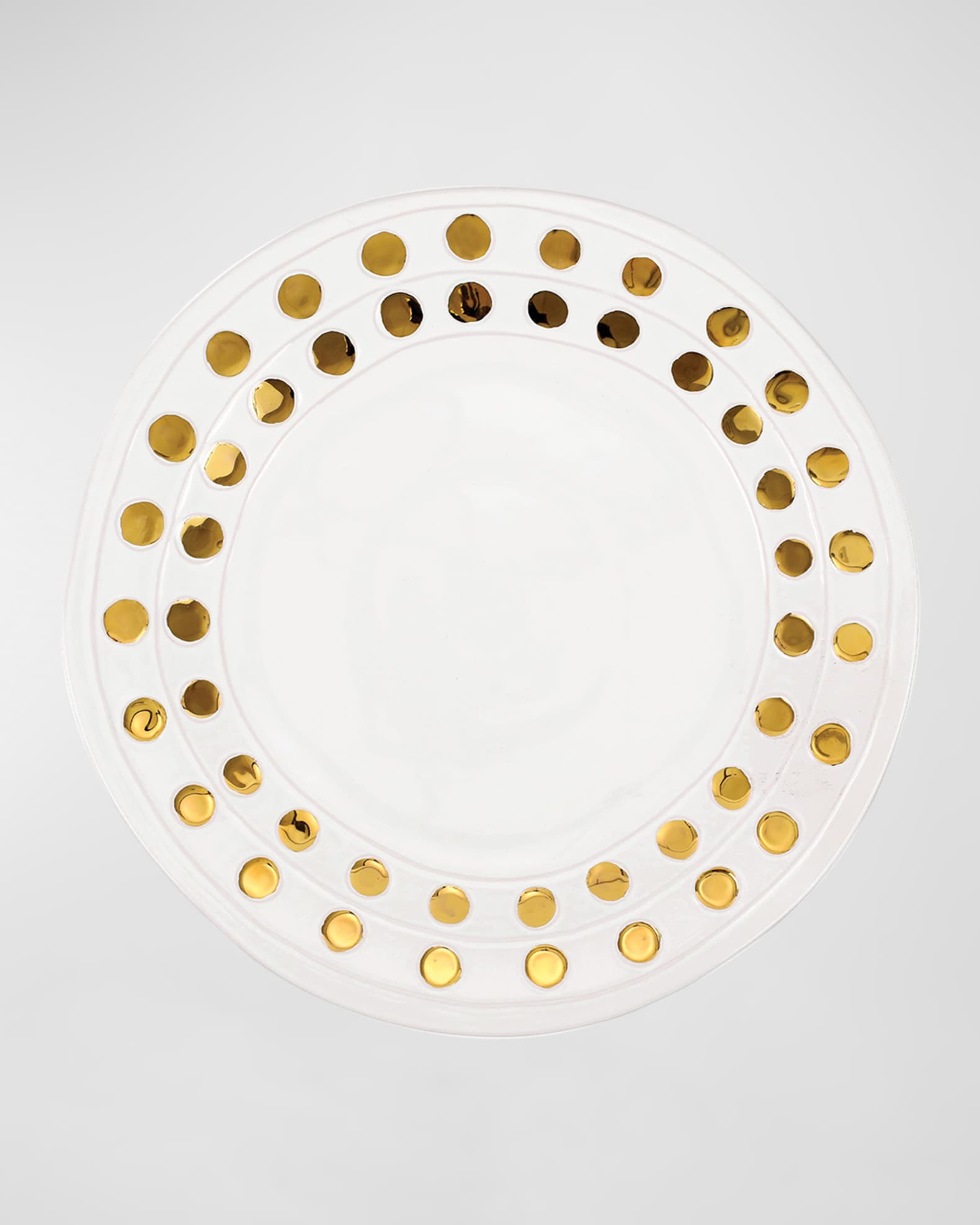 Vietri Medici Gold Round Platter | Neiman Marcus