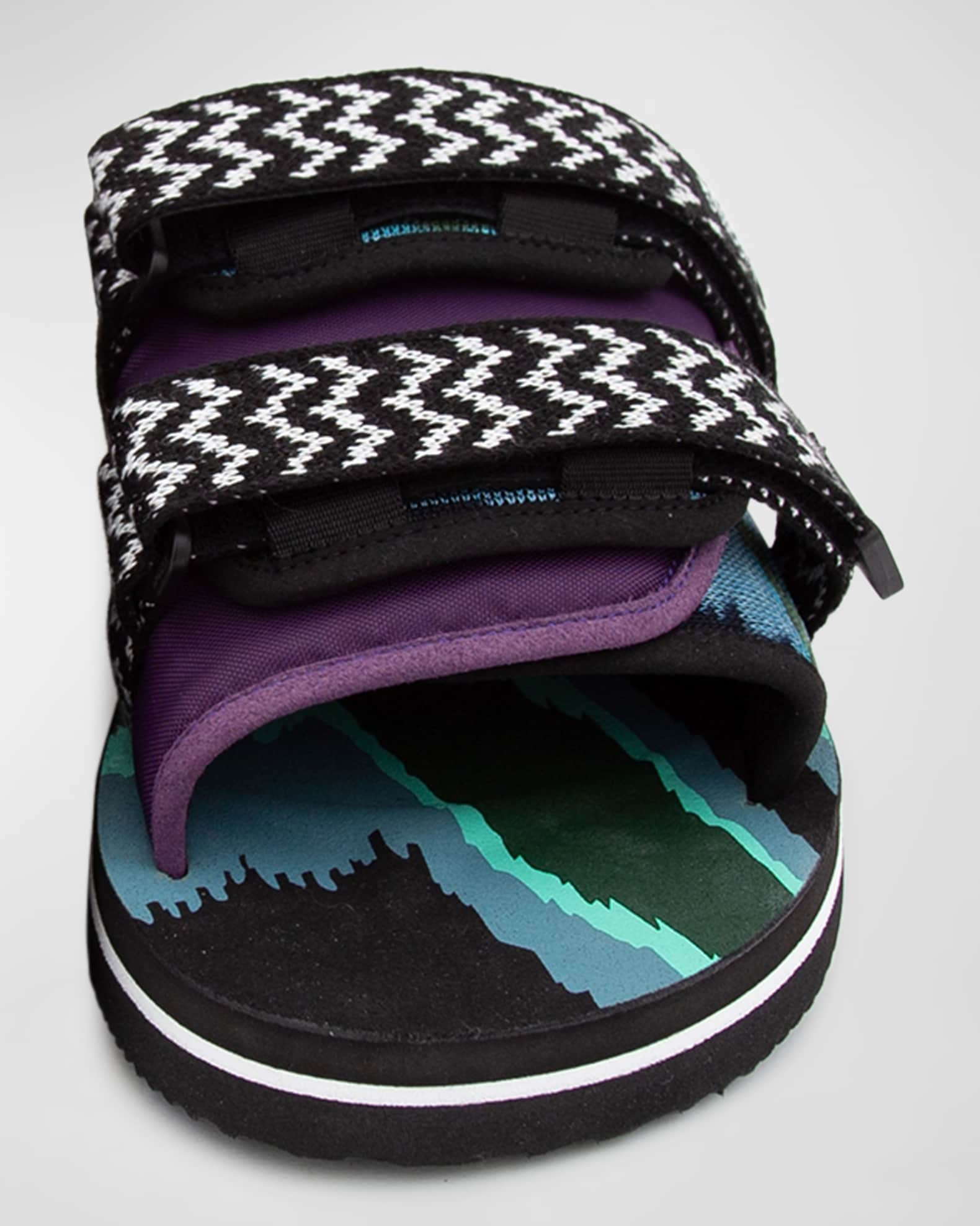 SUICOKE x Missoni Men's MOTO Grip Strap Slides | Neiman Marcus